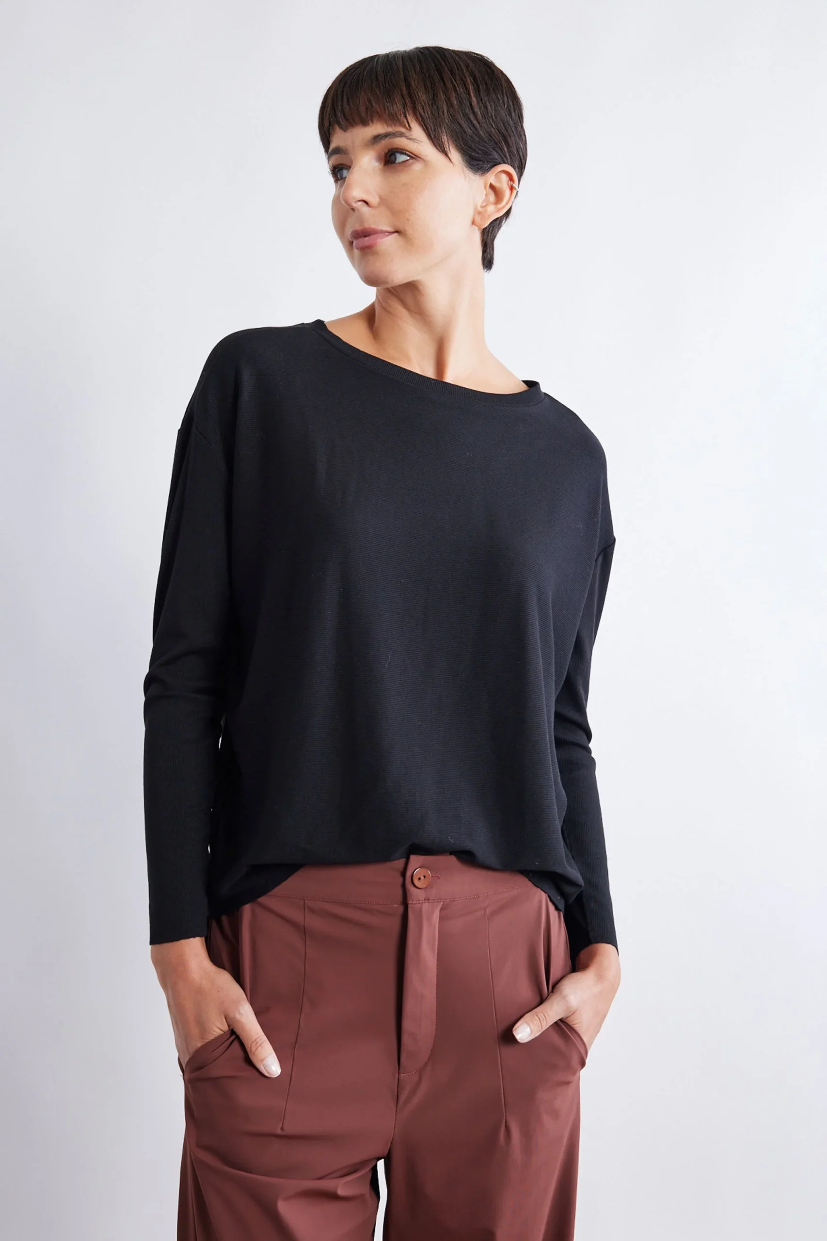 Essential Top With Buttons in the Back - Borderfree