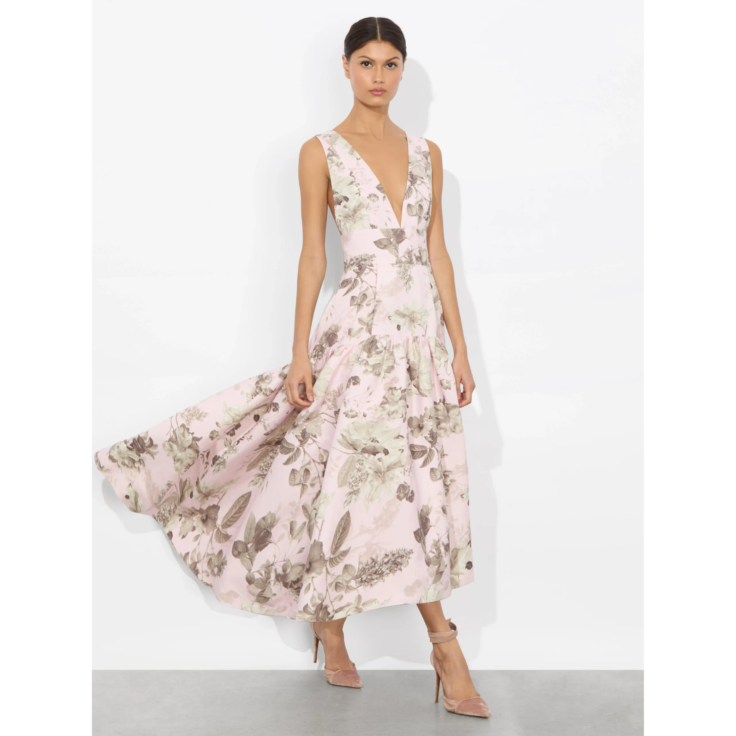 LILA STRUCTURED MIDI DRESS - Borderfree