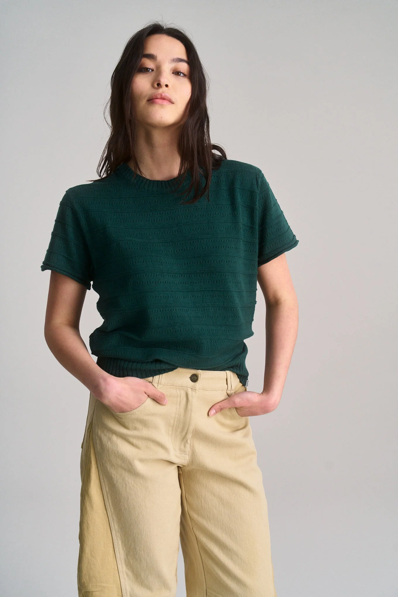 POSEY Organic Cotton Tee - Dark Green - Borderfree