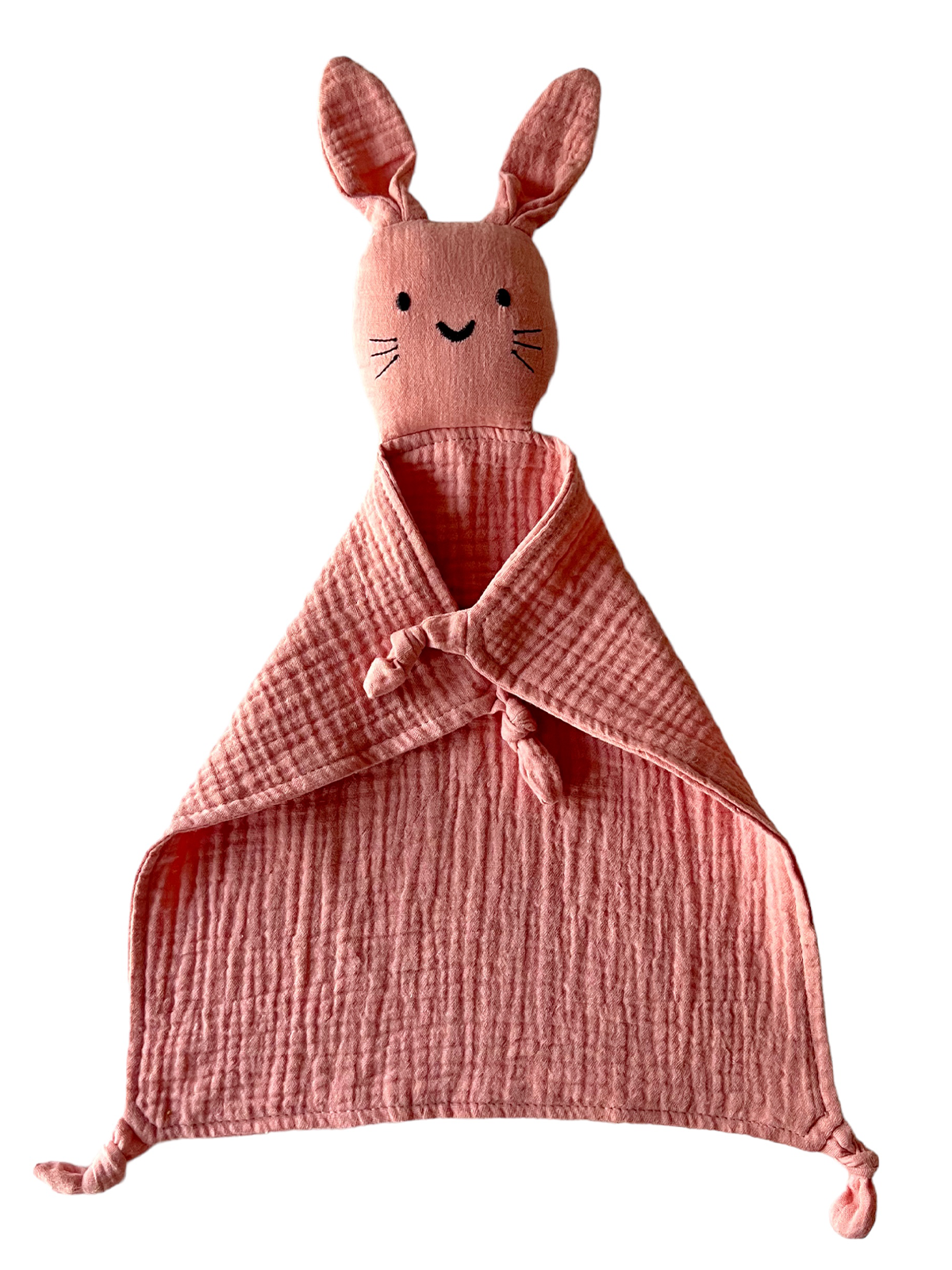 Muslin Bunny Lovey, Rose - Borderfree