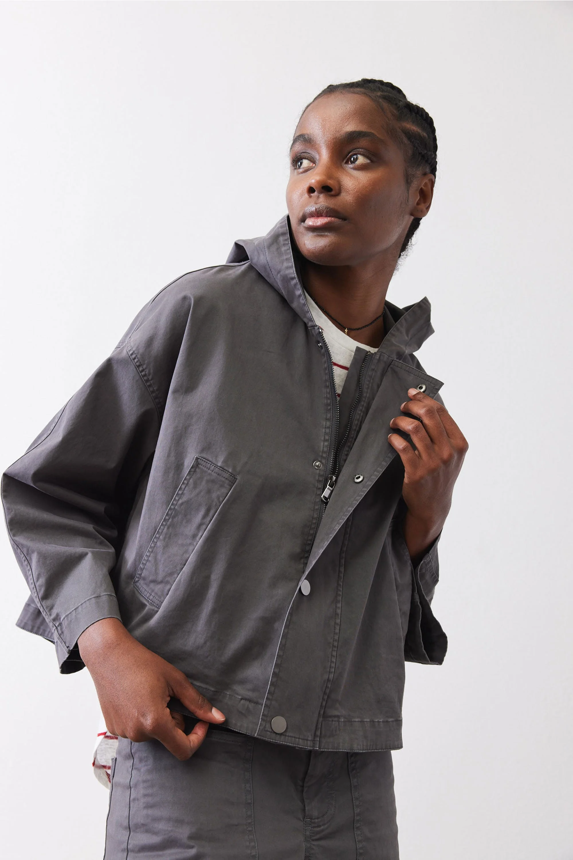 The Utility Oversized Twill Jacket - Borderfree