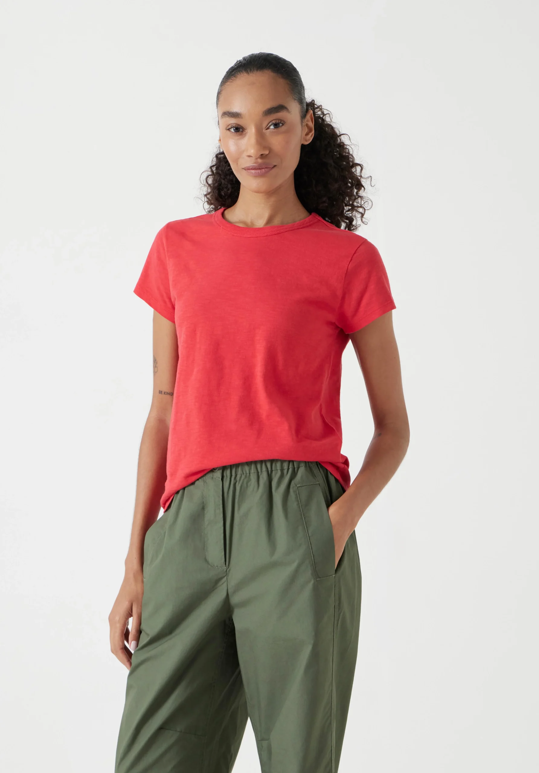 hush Slim Fit Slub Crew T-Shirt - Borderfree