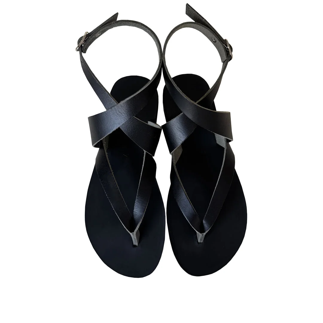 TAHEL SANDALS ALL BLACK - Borderfree