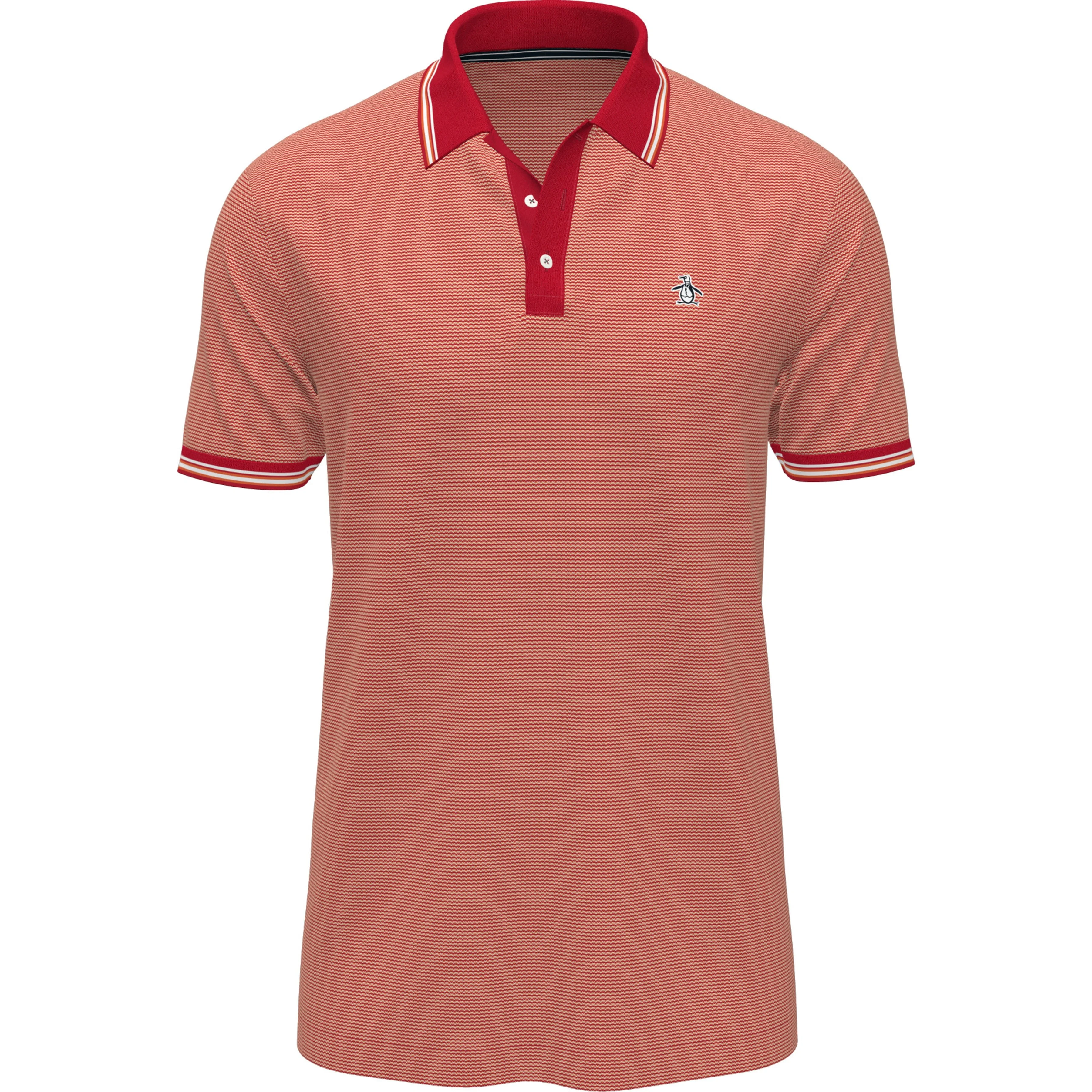 Tricolor Pique Tipped Polo - Borderfree