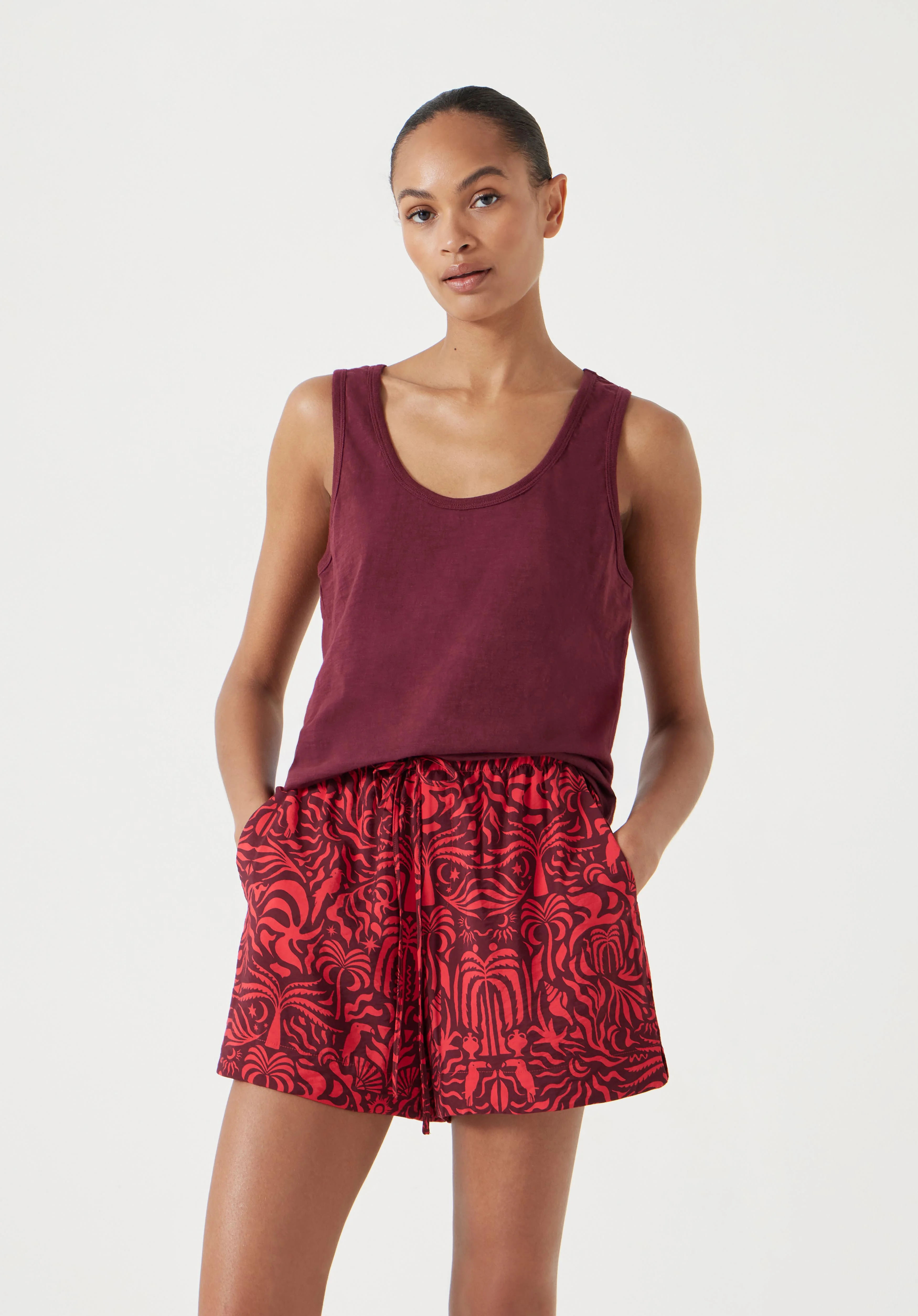 hush Cotton Slub Tank Top - Borderfree