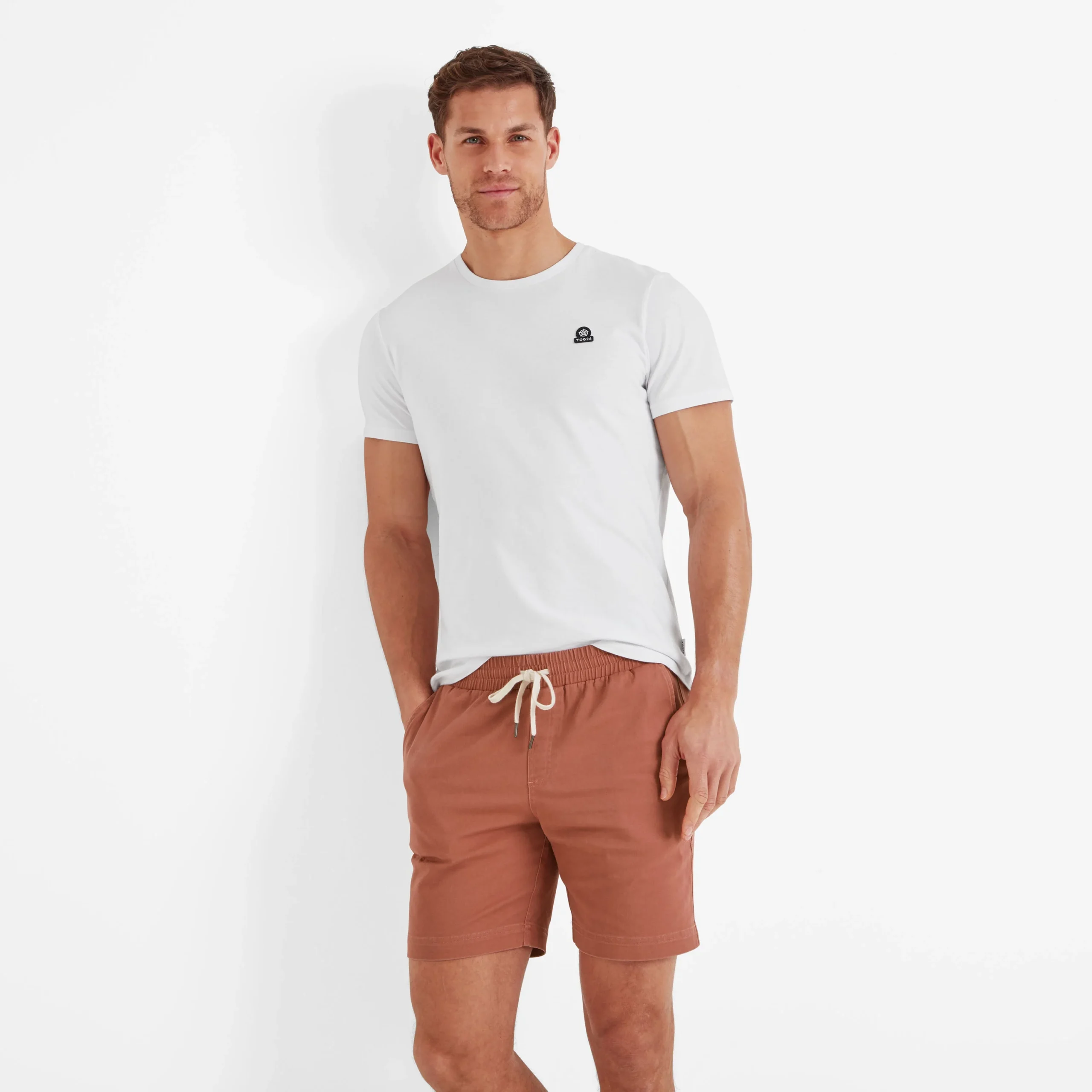 Loredo Mens Shorts - Washed Red - Borderfree