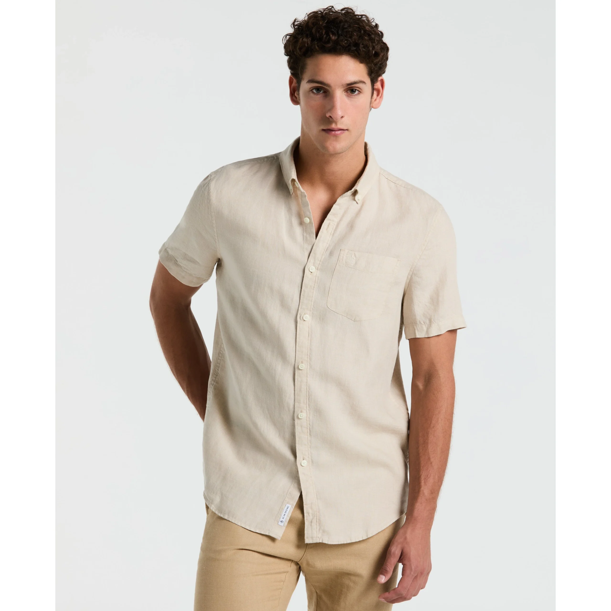 Delave Linen Button-Down Shirt - Borderfree