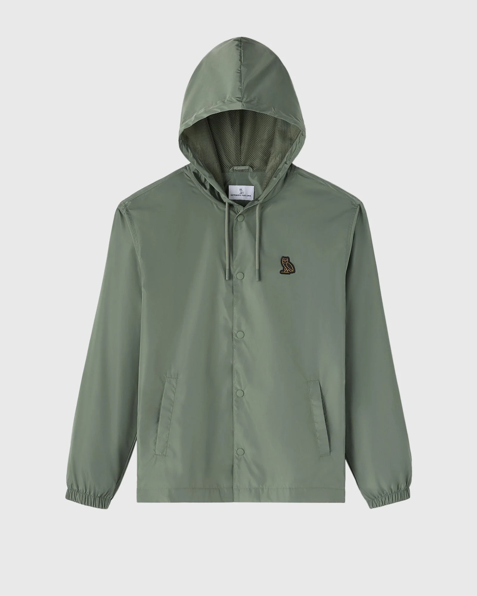 Hooded Coaches Jacket - Olive - Borderfree