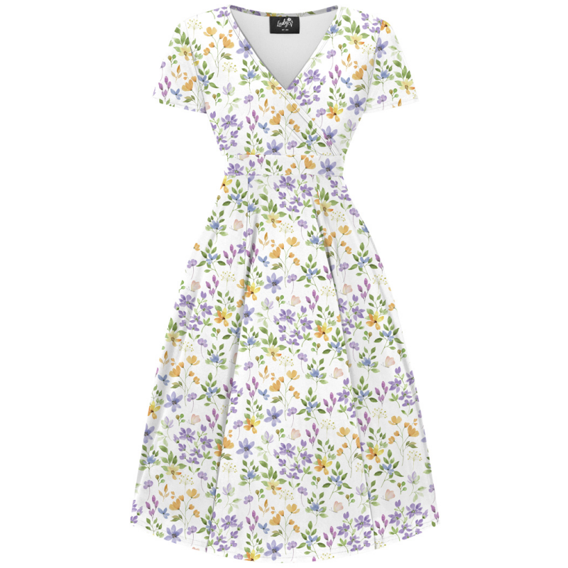 Lyra Dress - Watercolour Floral - Borderfree