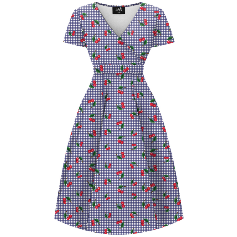 Lyra Dress - Cherry Gingham - Borderfree