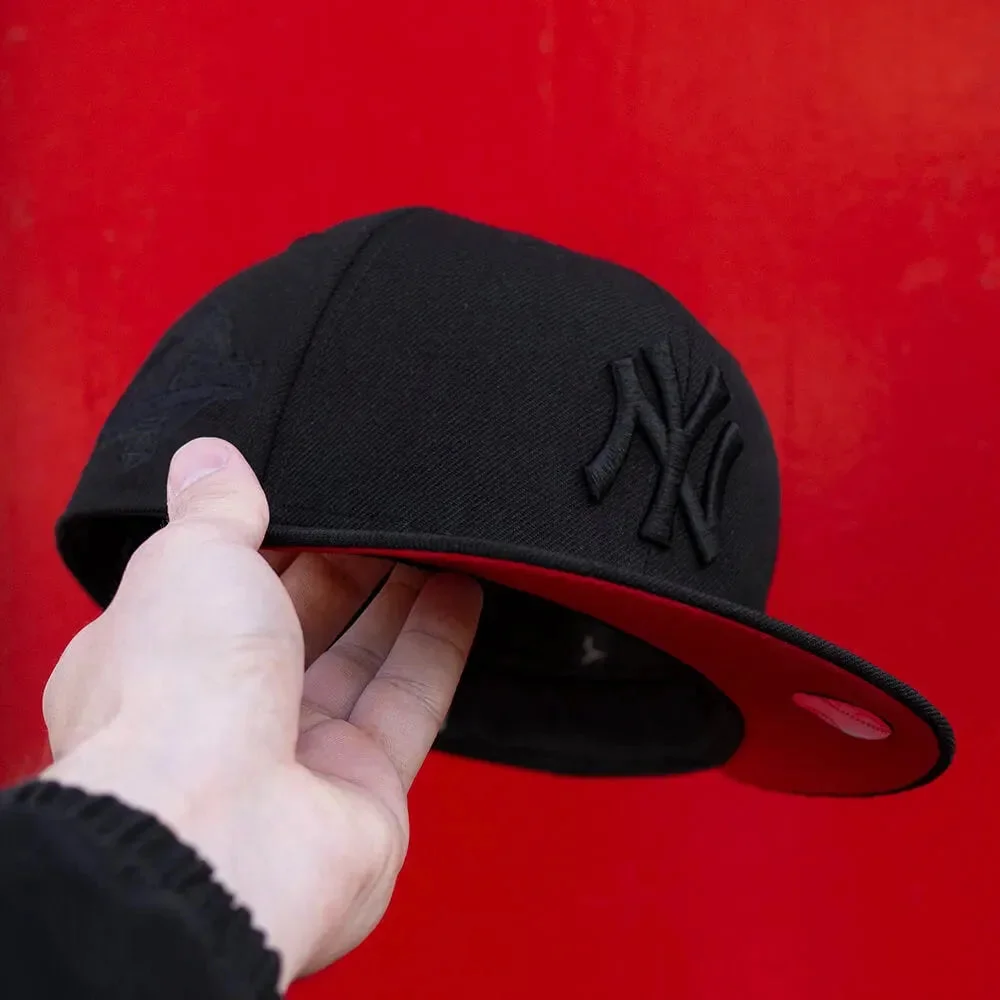 NEW ERA 59FIFTY MLB NEW YORK YANKEES WORLD SERIES 1996 BLACK WOOL / RED UV FITTED CAP - Borderfree