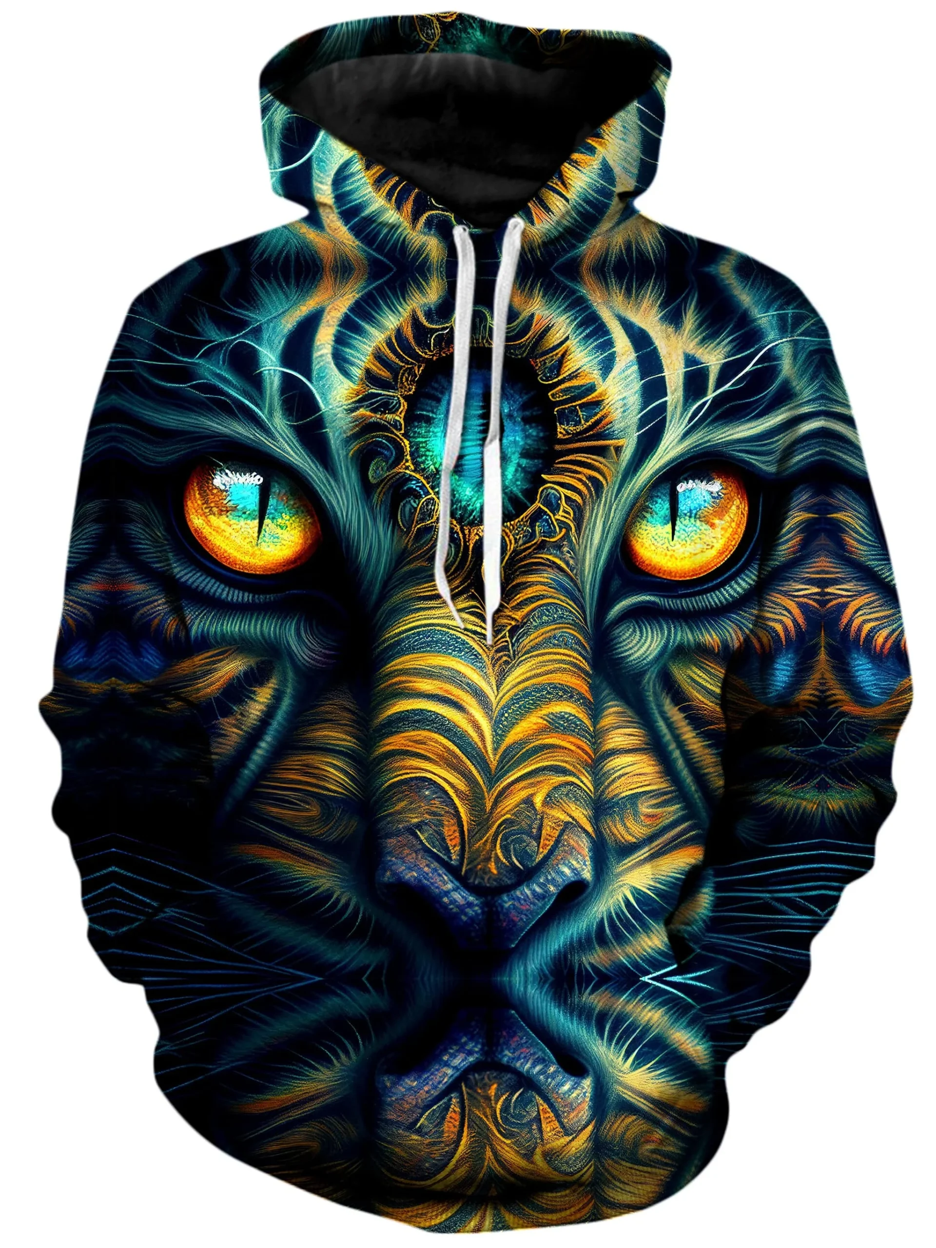Tiger Eyes Psychedelic Unisex Hoodie - Borderfree