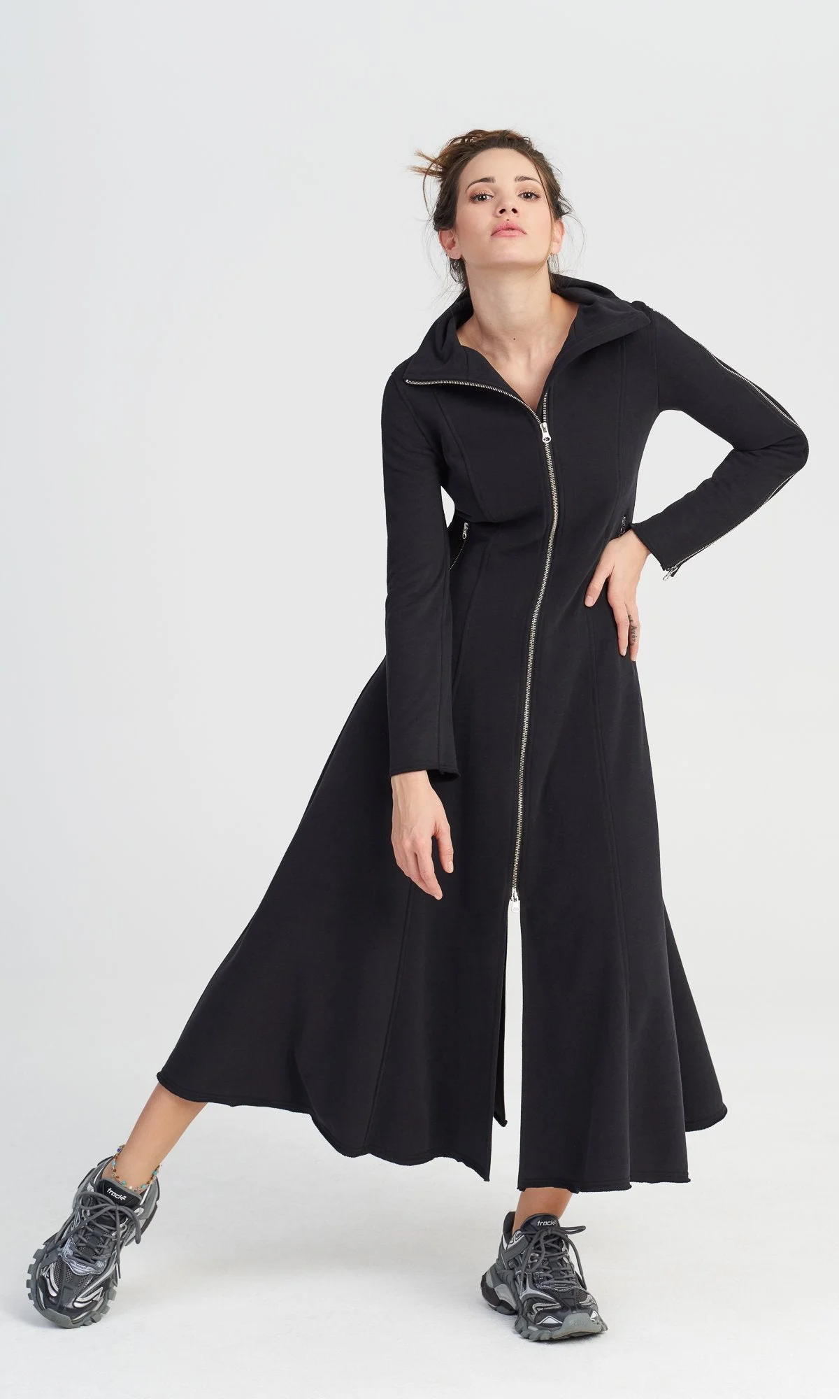 Extra Long Multi Zipper Blazer - Borderfree