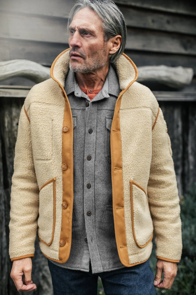 &SONS Takin Fleece Jacket Natural - Borderfree