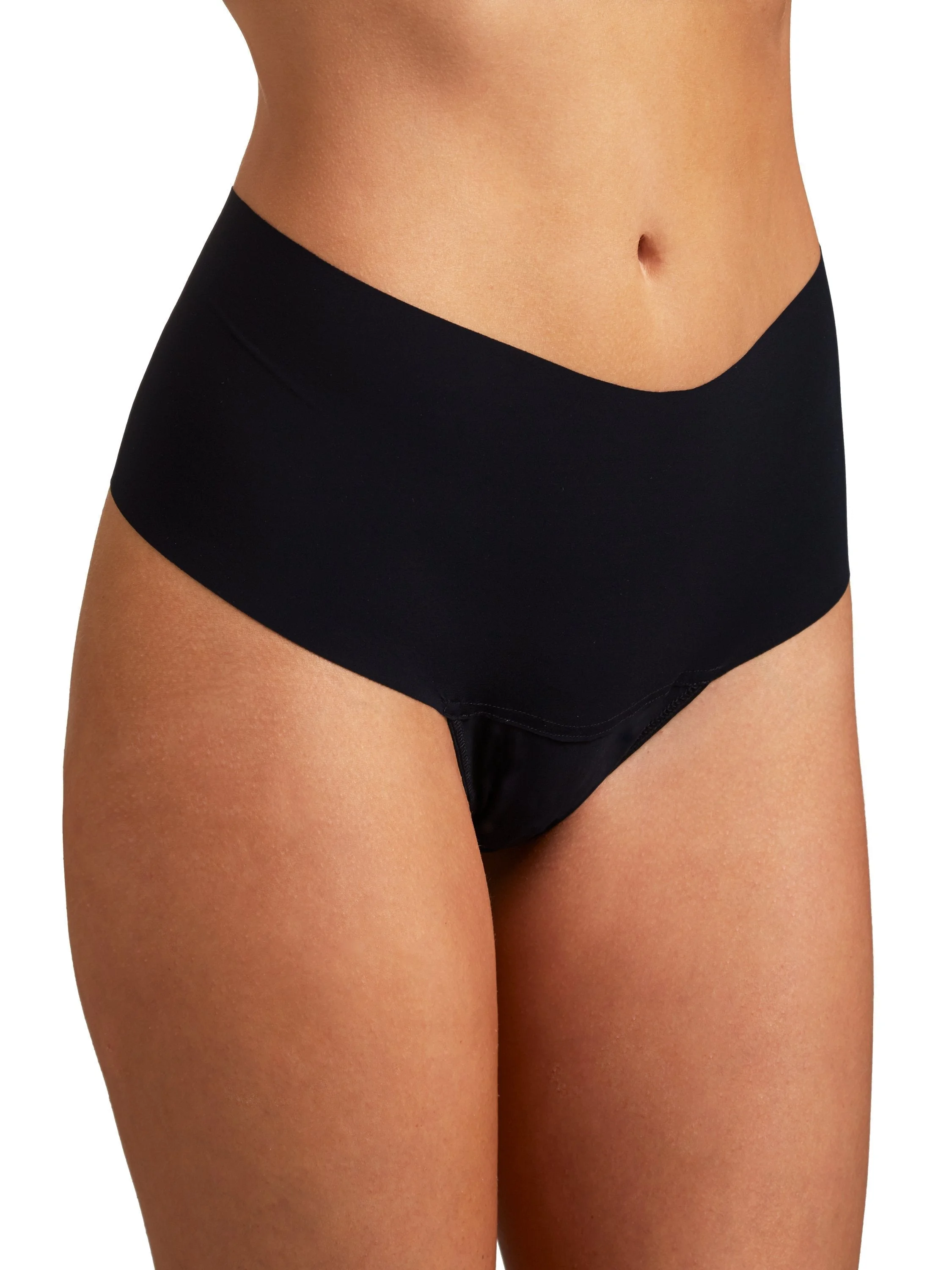 BreatheSoft® High Rise Thong Black - Borderfree