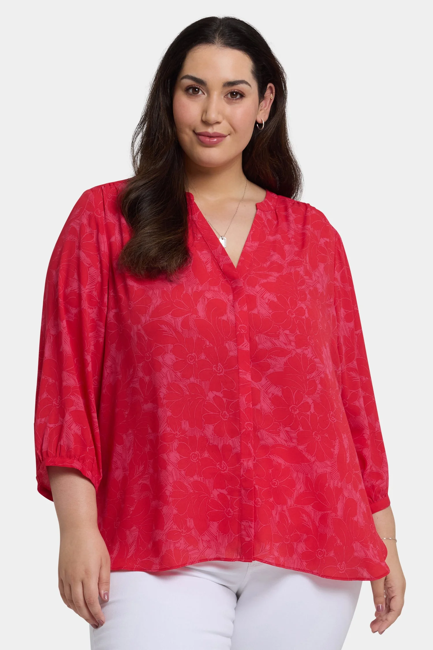 Pintuck Blouse In Plus Size - Valencia - Borderfree