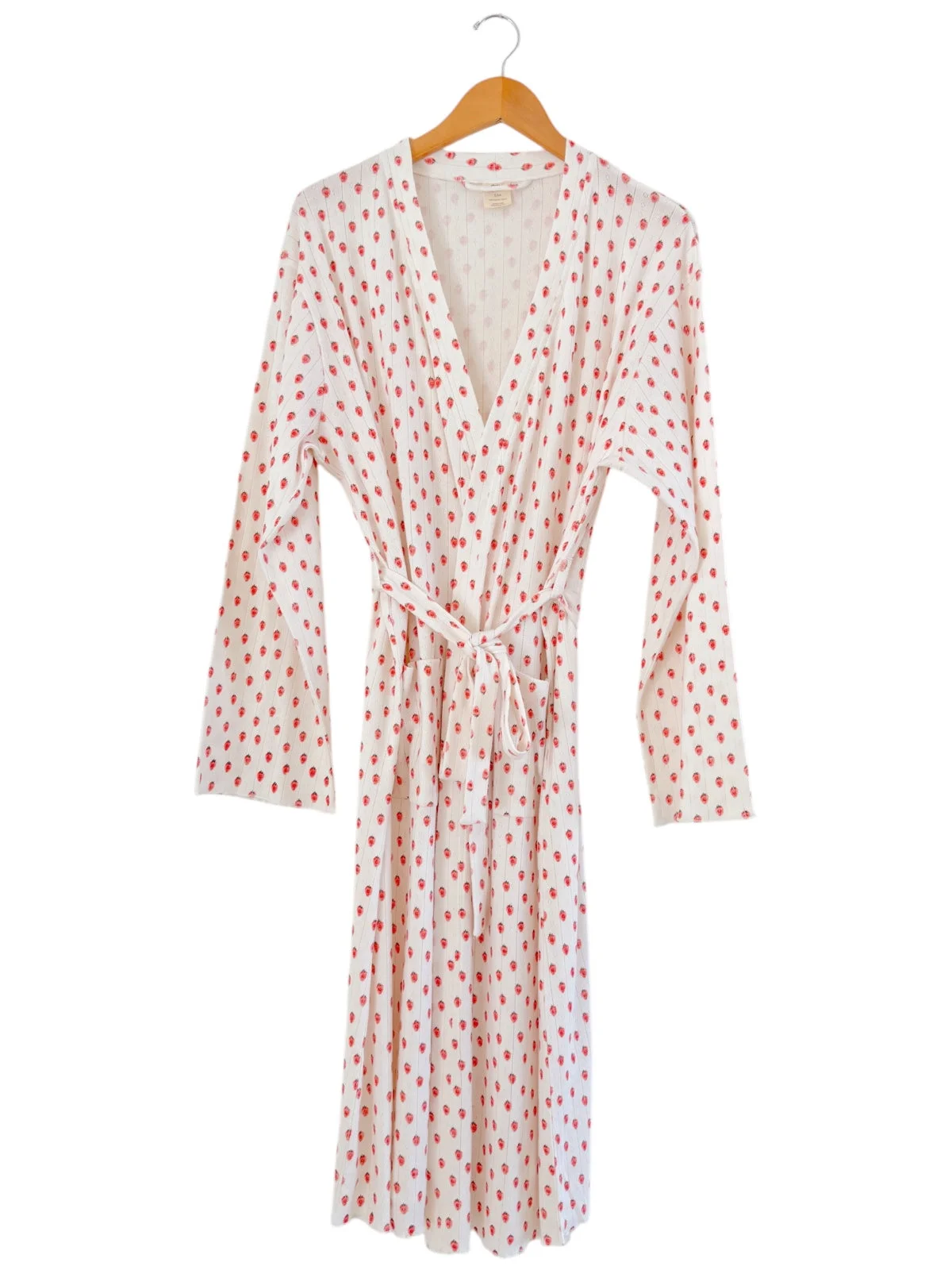 White Strawberry / Organic Pointelle Women's Robe - Borderfree