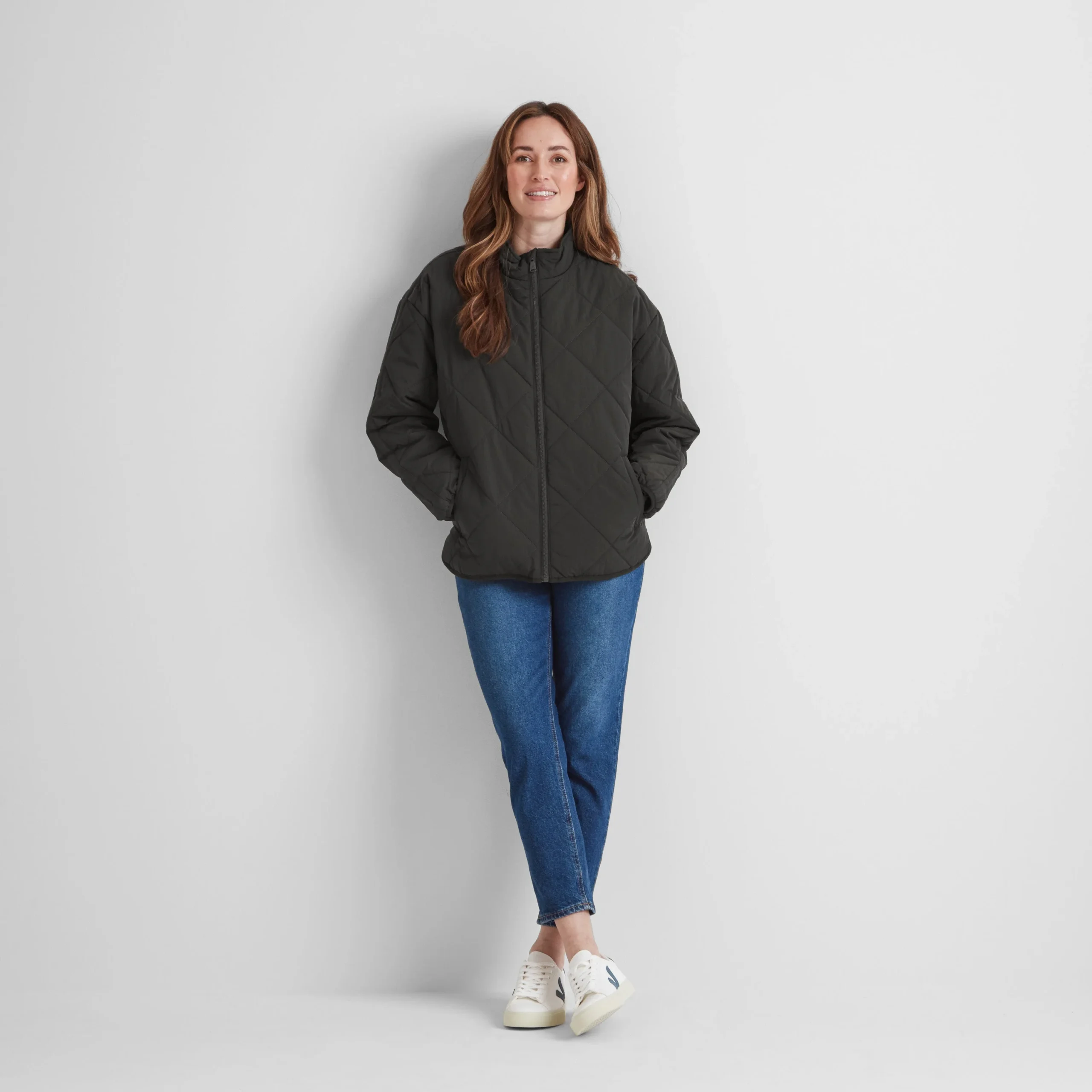 Cirnan Womens Packaway Padded Jacket - Washed Black - Borderfree