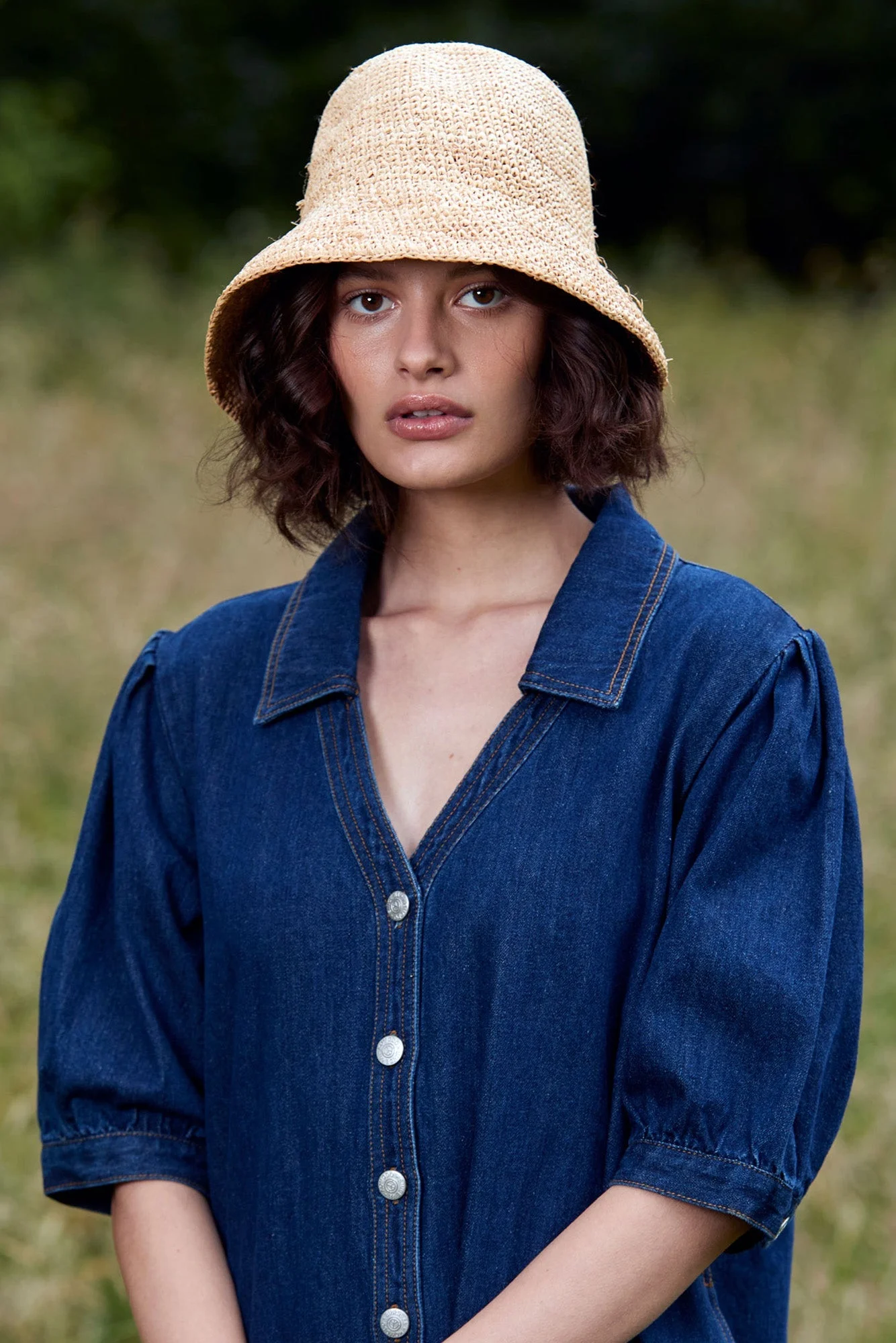 MAGNOLIA Straw Hat - Borderfree