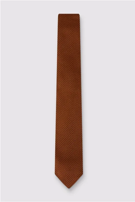 Antique Rogue Rust Knitted Tie Orange - Borderfree