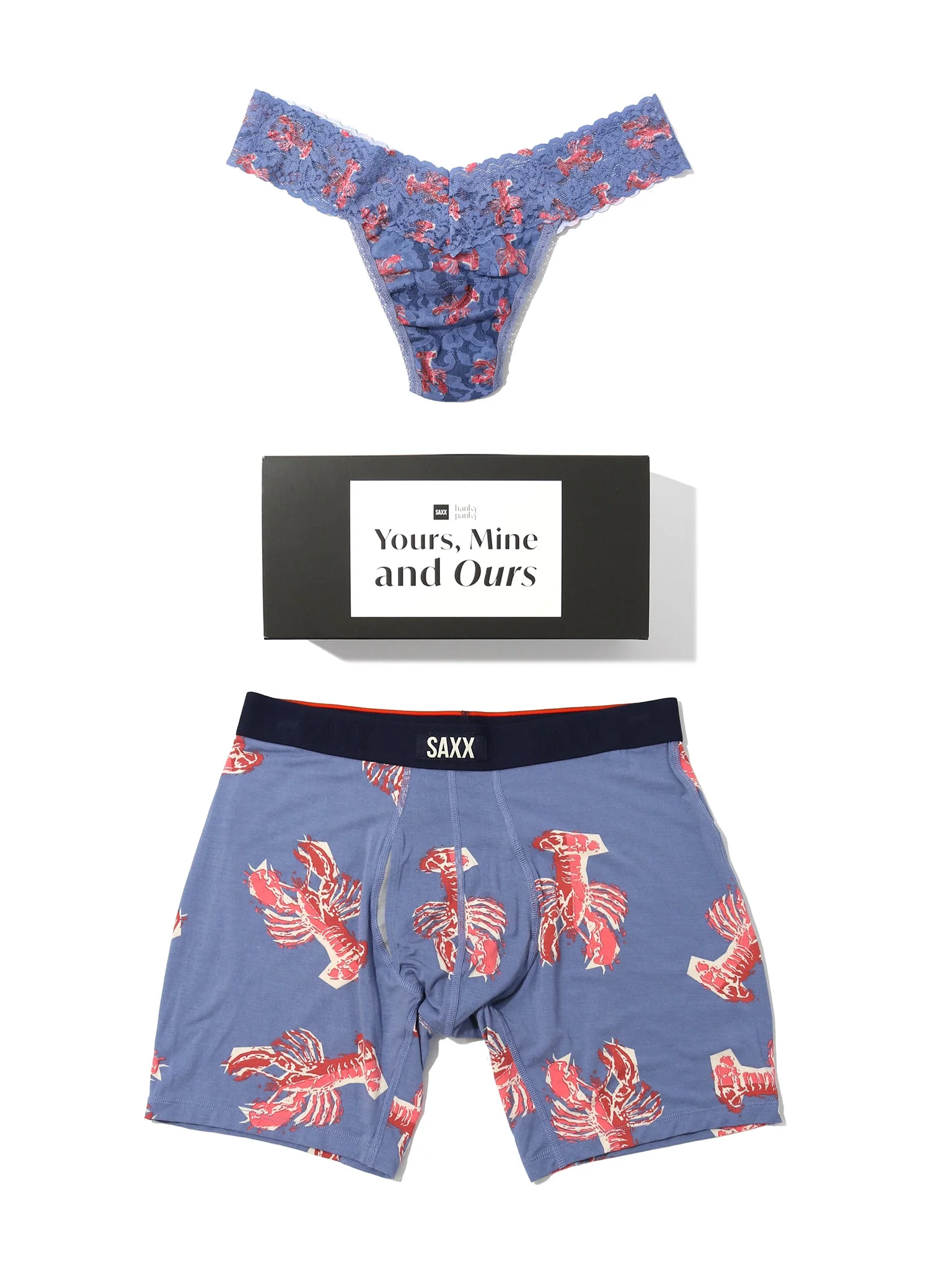 Signature Lace® Low Rise Thong And Saxx Super Soft Vibe Boxer Brief Lobster Boil - Borderfree