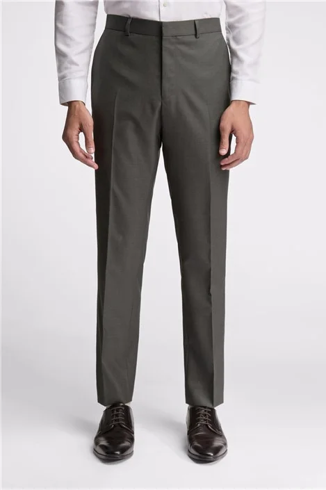 Ted Baker Slim Fit Piper Khaki Green Twill Men's Trousers - Borderfree