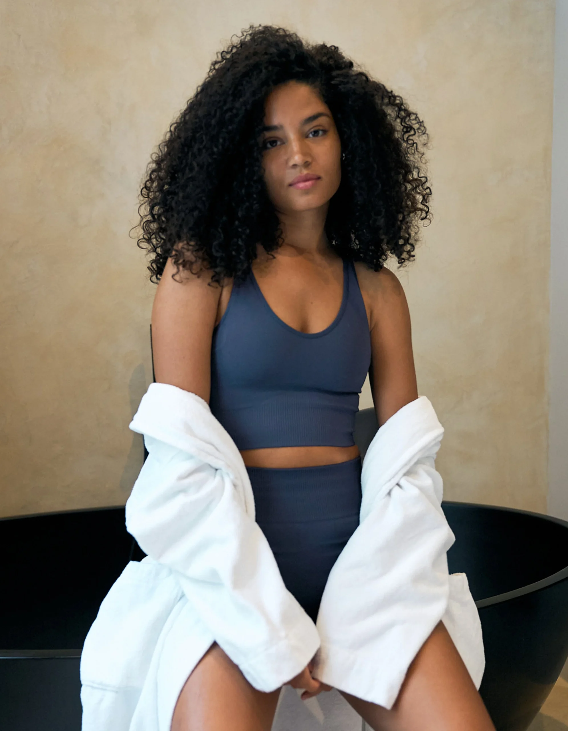 Seamless Strappy Crop - Blueberry - Borderfree