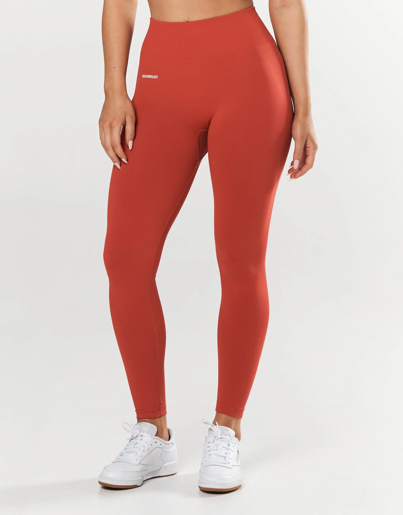 Seamless Full Length Tights - Red | Secondleft - Borderfree
