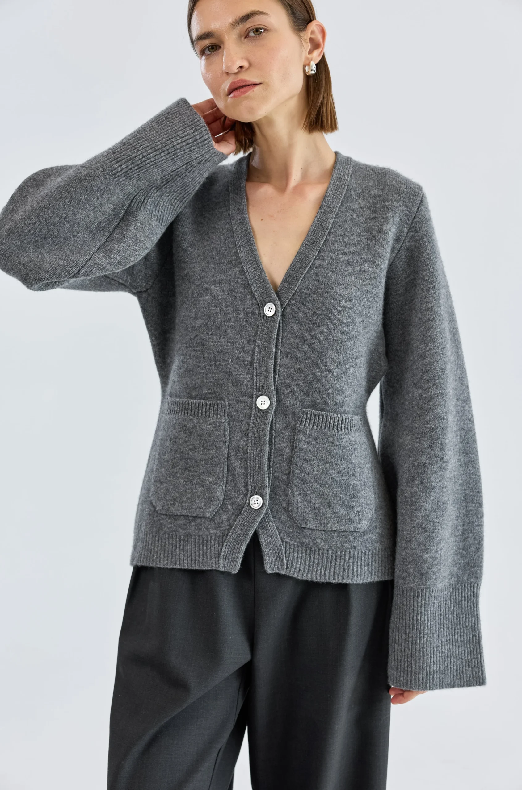 V Neck Cardigan - Borderfree