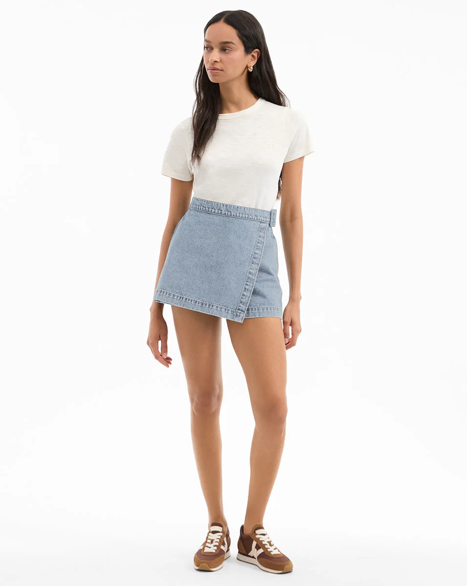 Diaz Denim Wrap Skort - Borderfree