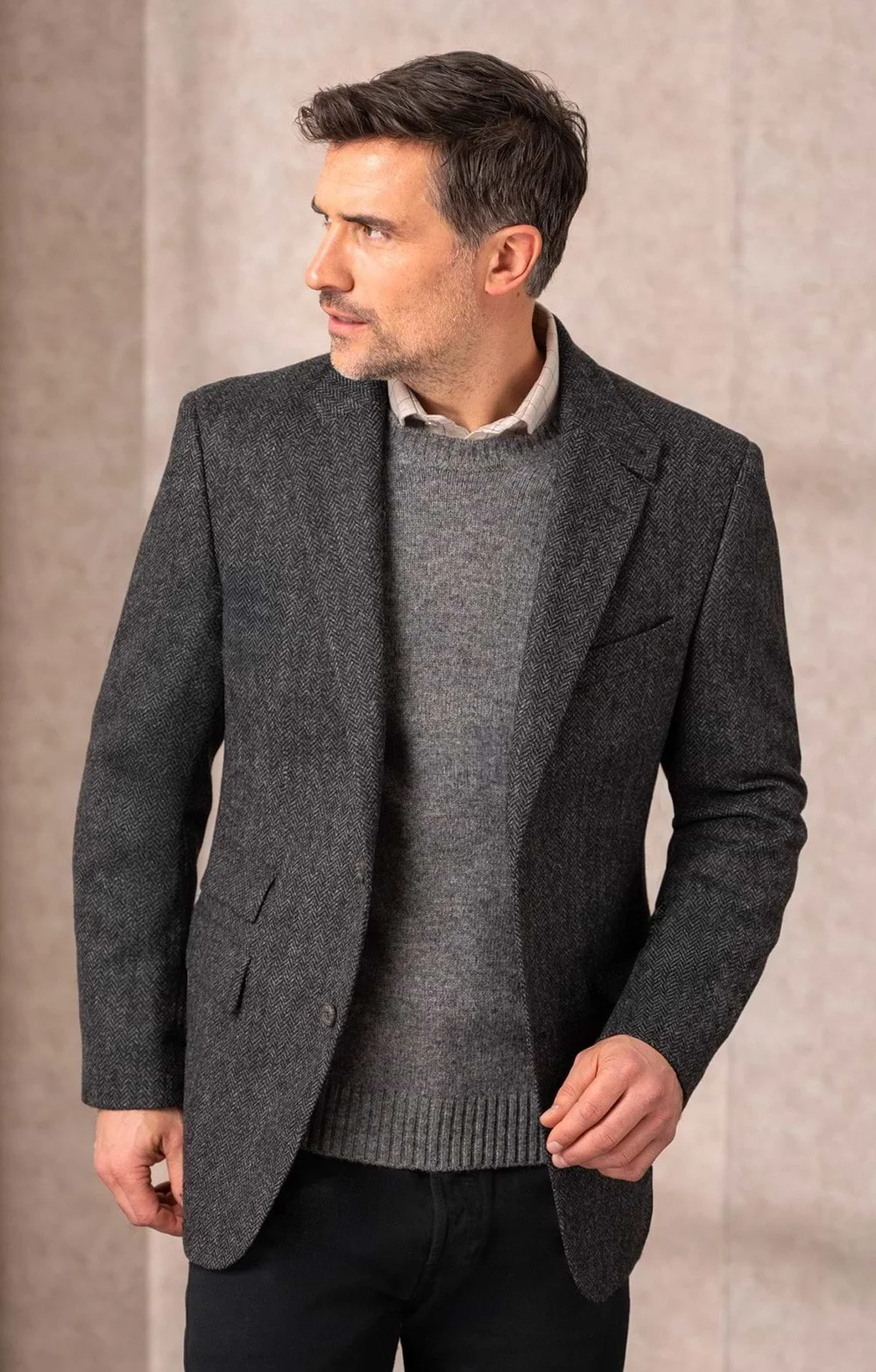 House of Bruar Men's Shetland Tweed Hacking Jacket - Borderfree
