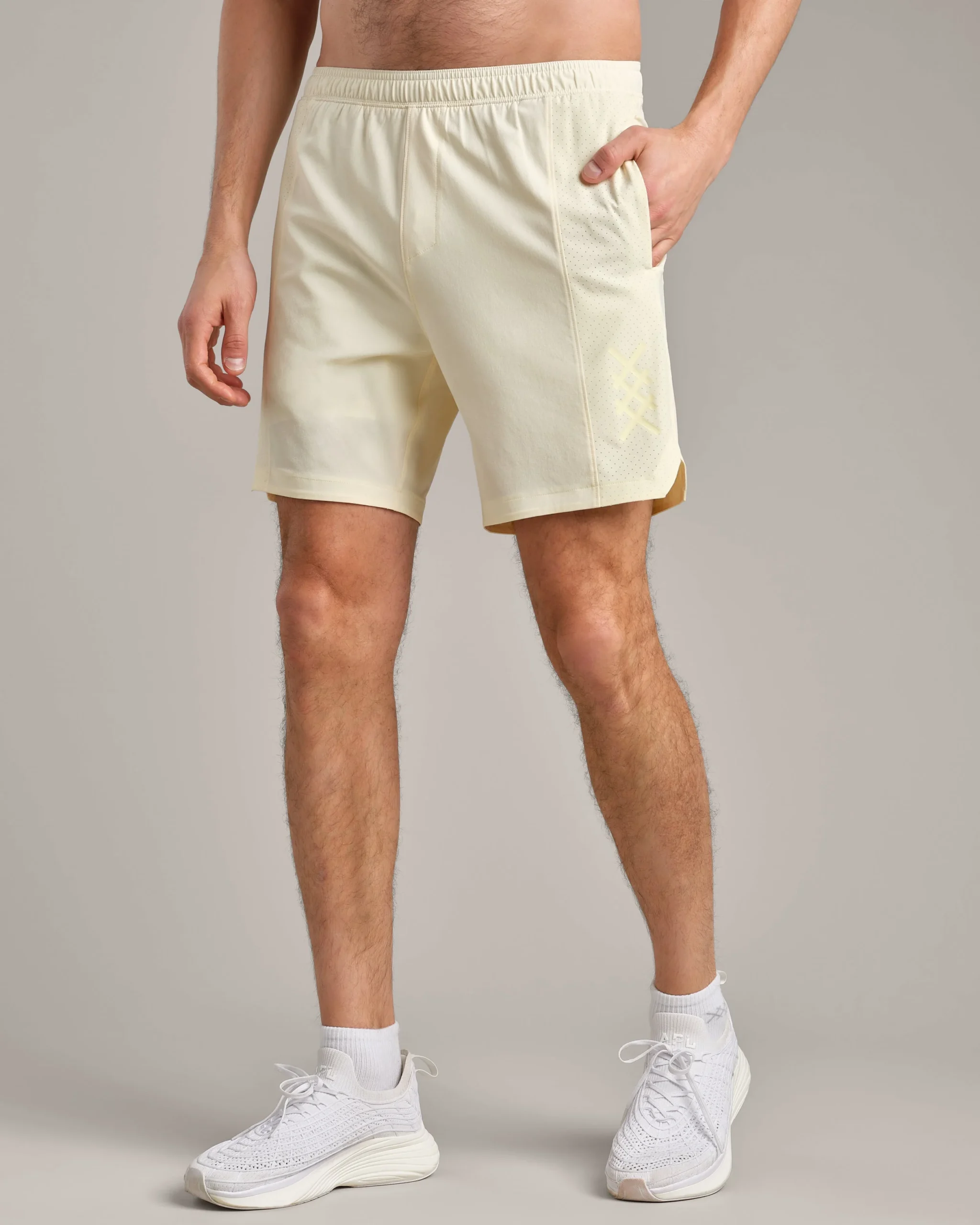 7" Backspin Short - Lined - Lemon Mist - Borderfree