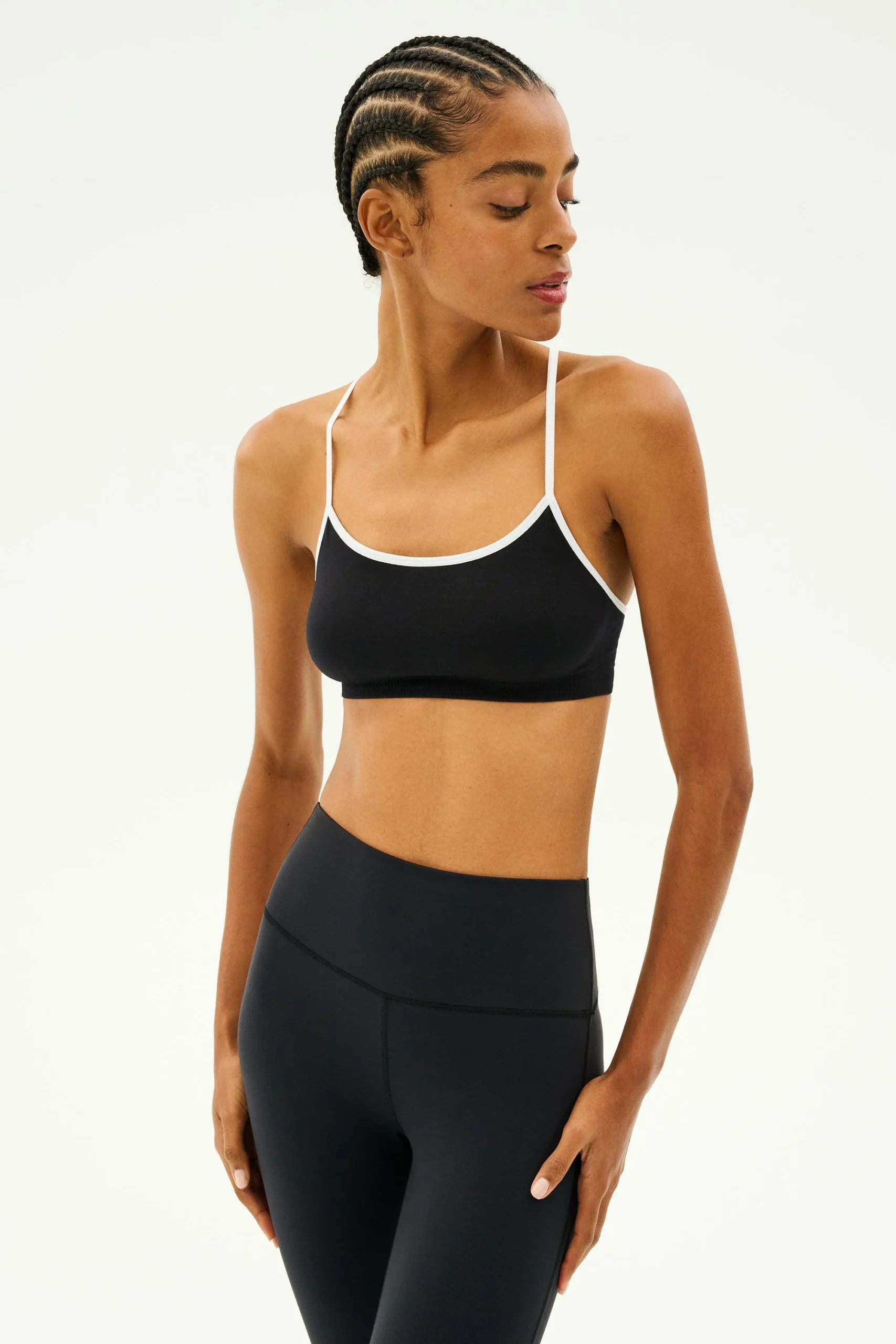 Loren Seamless Bra - Black/White - Borderfree