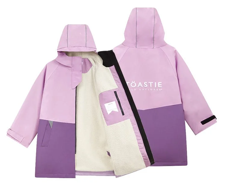 Kids Weatherproof Changing Robe | Lilac - Borderfree
