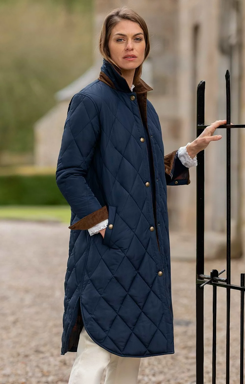 House of Bruar Ladies Iona Quilted Coat - Borderfree