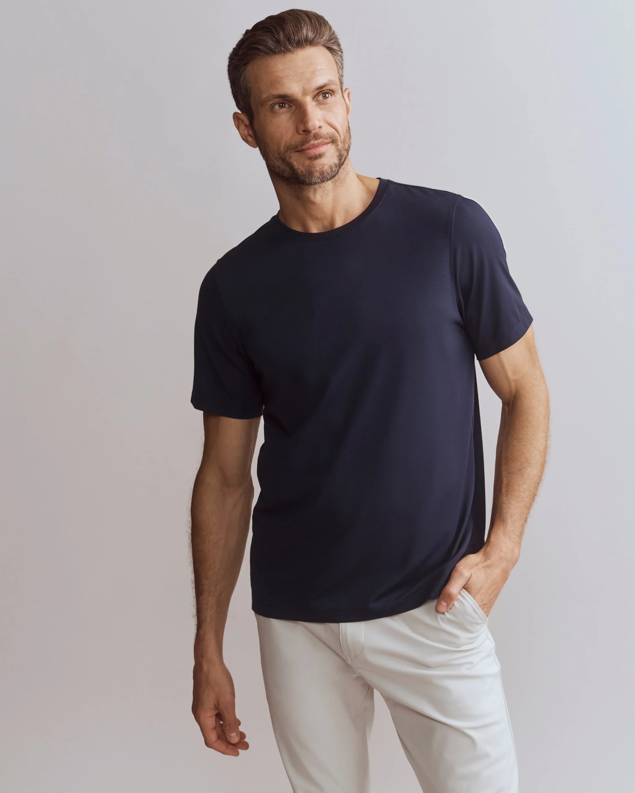 Elevated Modern Tee - True Navy - Borderfree