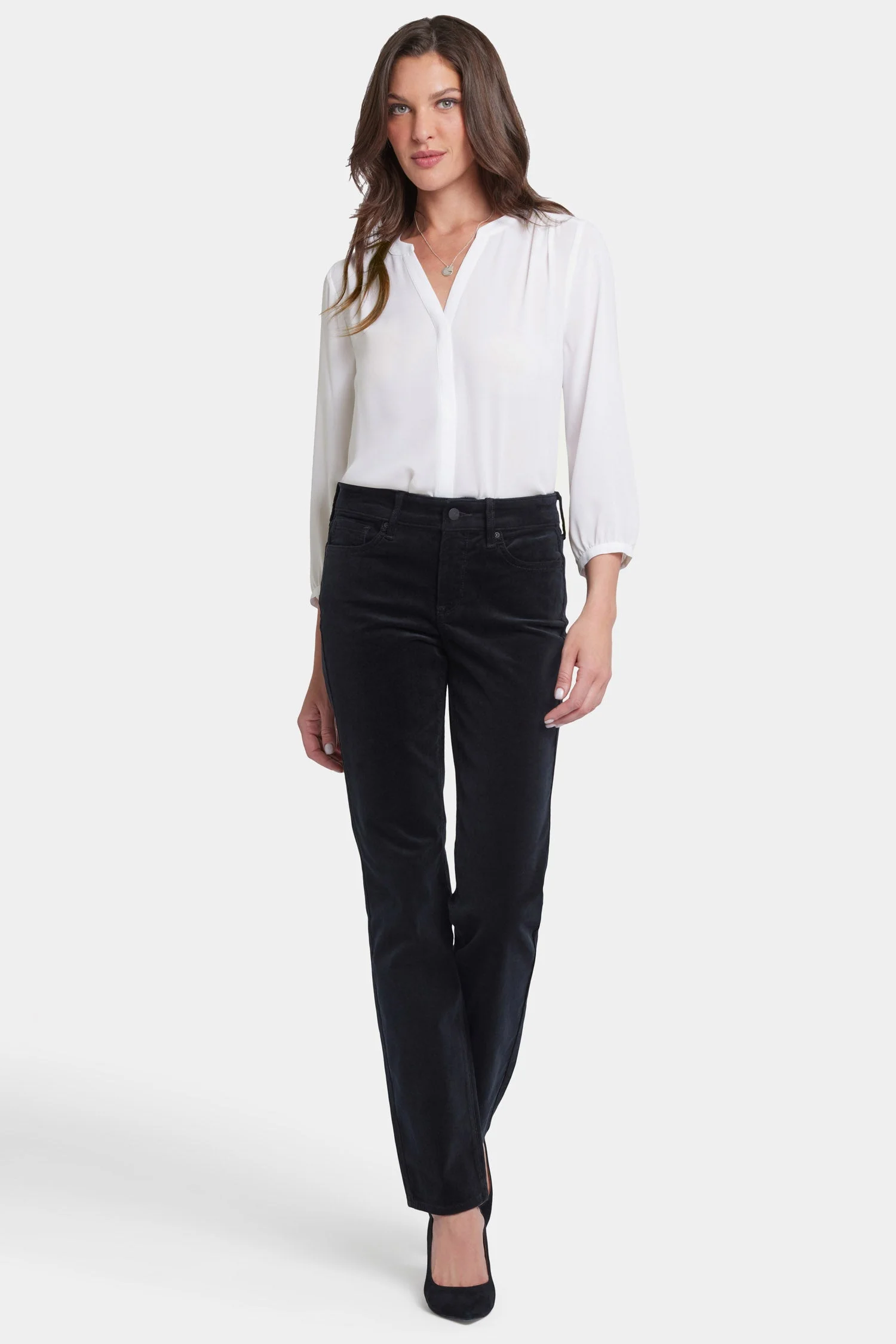 Marilyn Straight Pants - Black - Borderfree