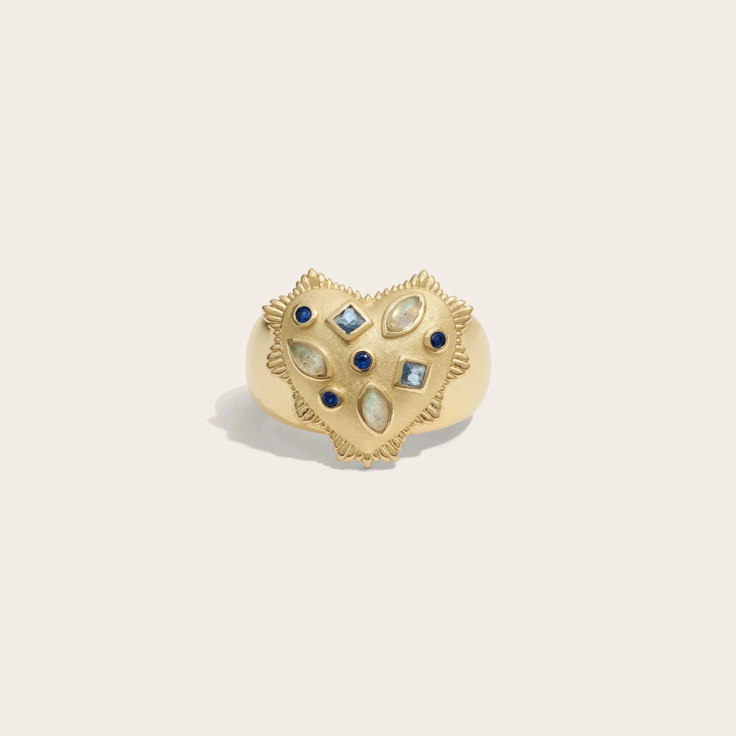 Blue Radiant Heart Ring - Borderfree