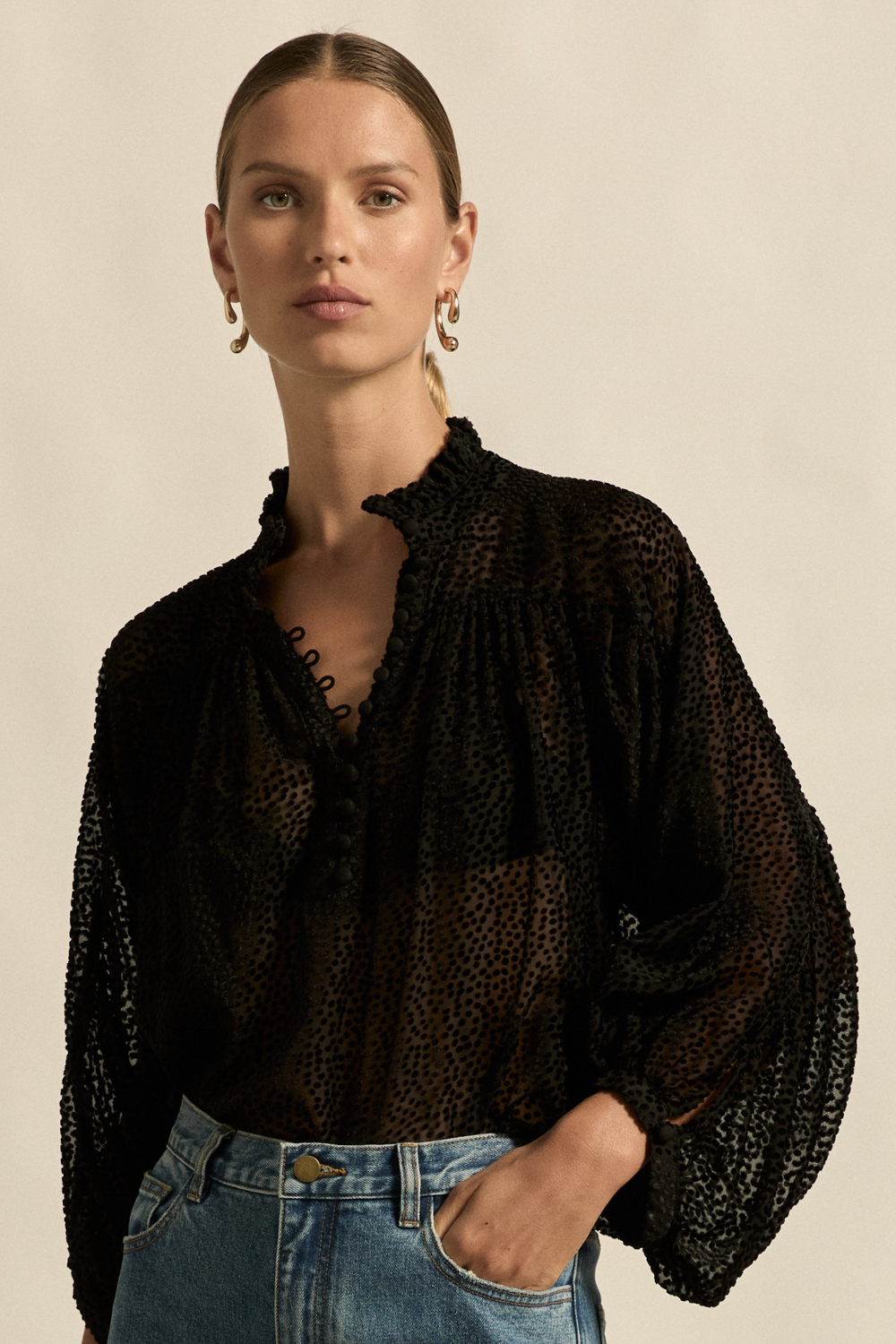 crescendo top - black - Borderfree