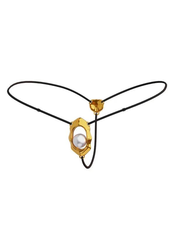 Moist Eyes G-string Clitoral Jewelry with Bead Stimulator | Avec Amour ...