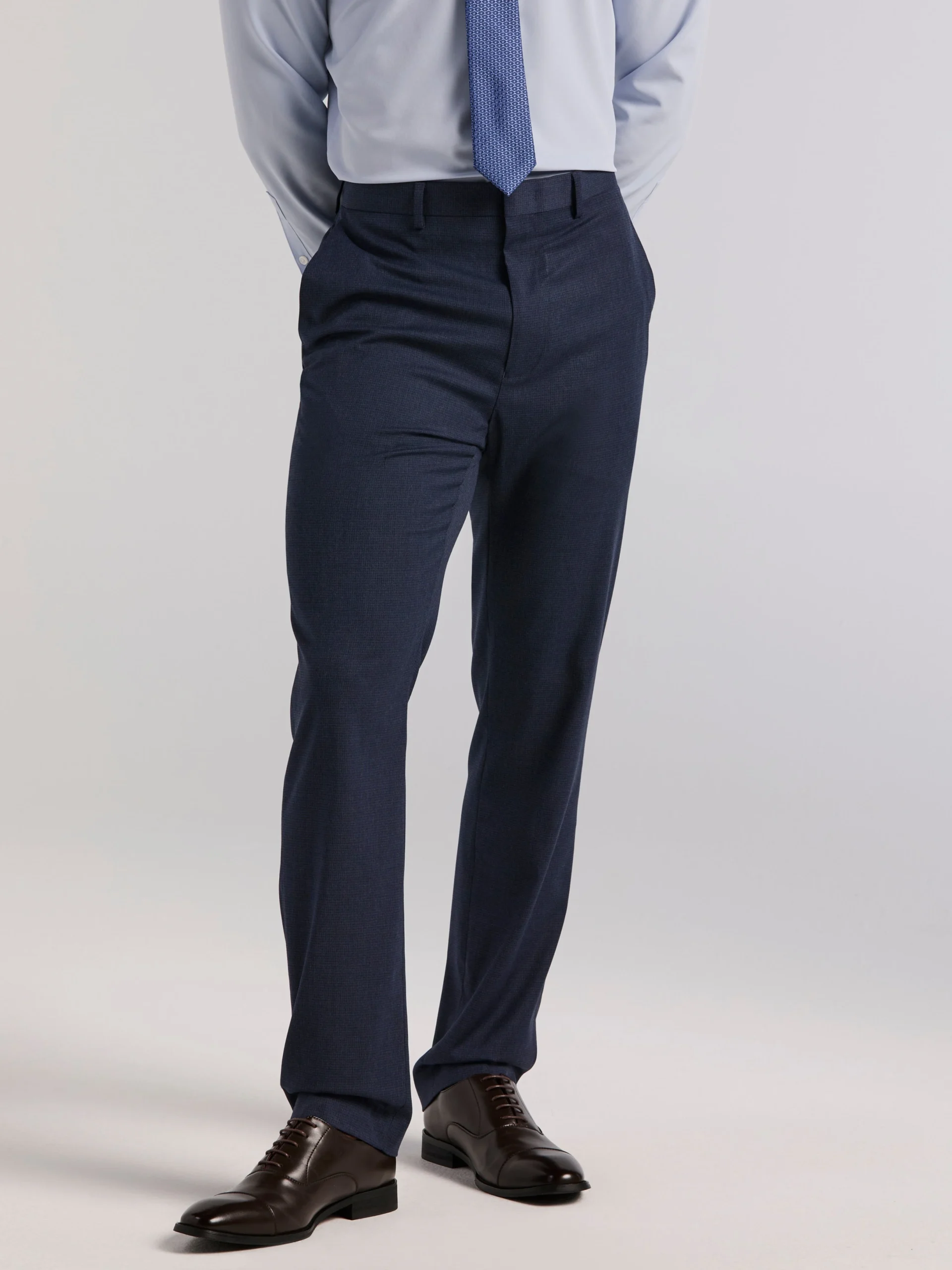 Slim Micro Print Suit Pant - Borderfree