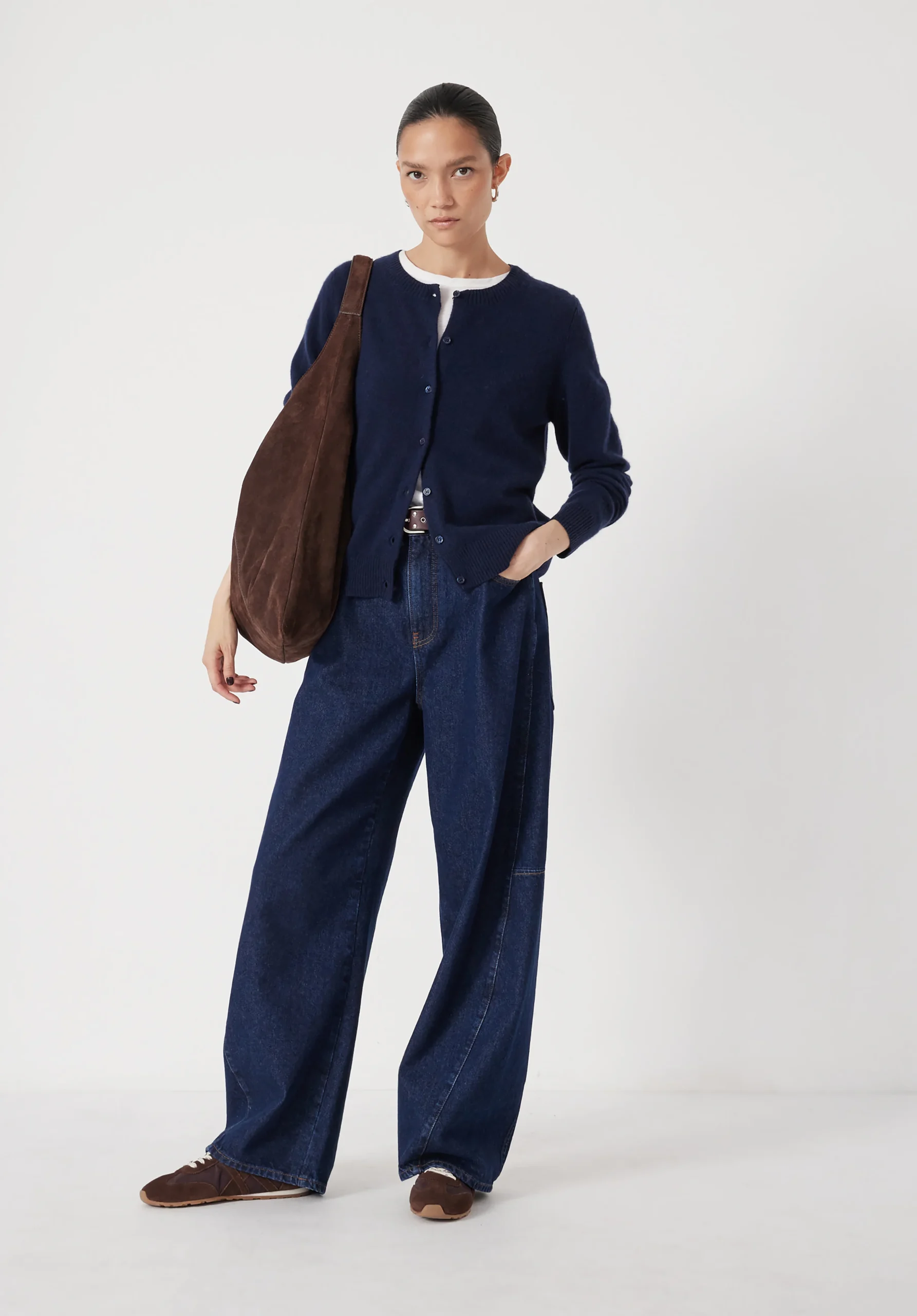 hush Daphne Cashmere Button Through Slim Cardigan - Borderfree