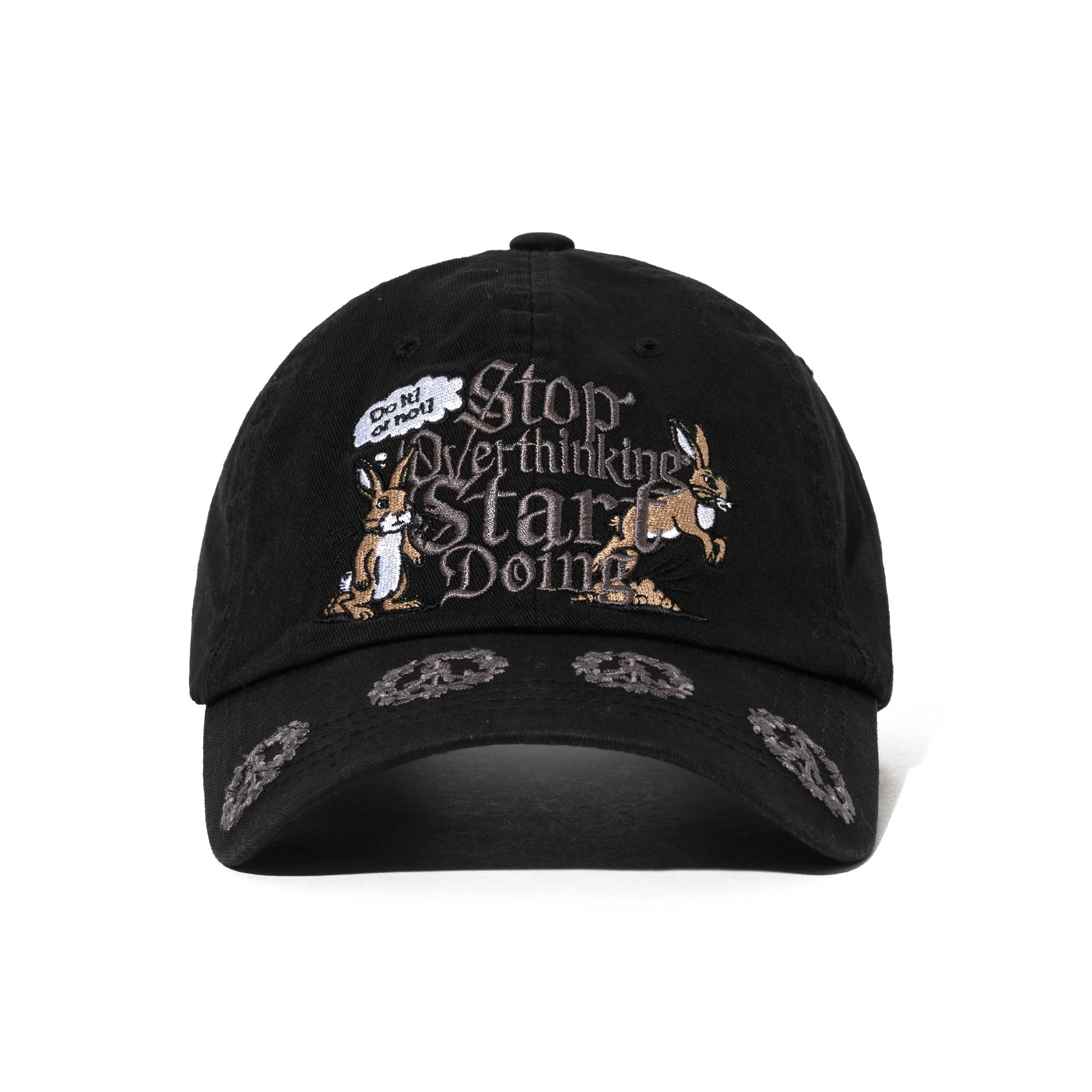 Overthinking Cotton Cap Black - Borderfree