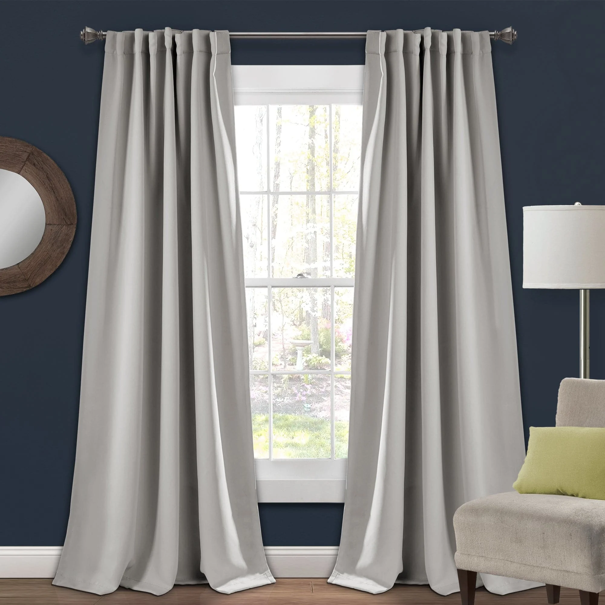 Insulated Back Tab Blackout Curtain Panel Set - Borderfree