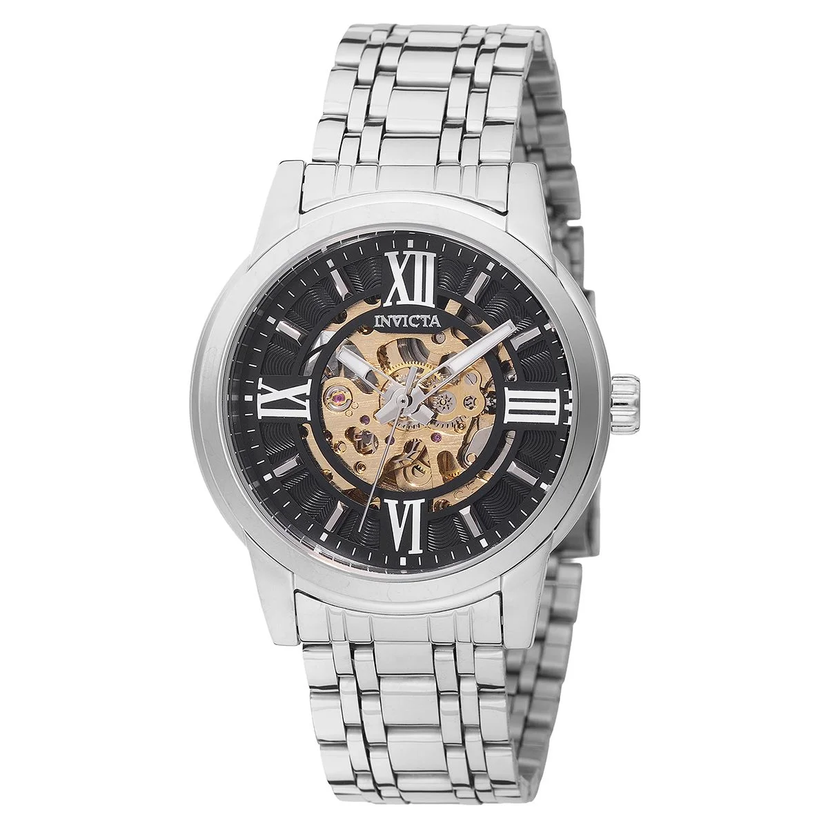 Invicta Objet D Art Automatic Men's Watch w/ Skeleton Dial - 41mm, Silver (69132) - Borderfree