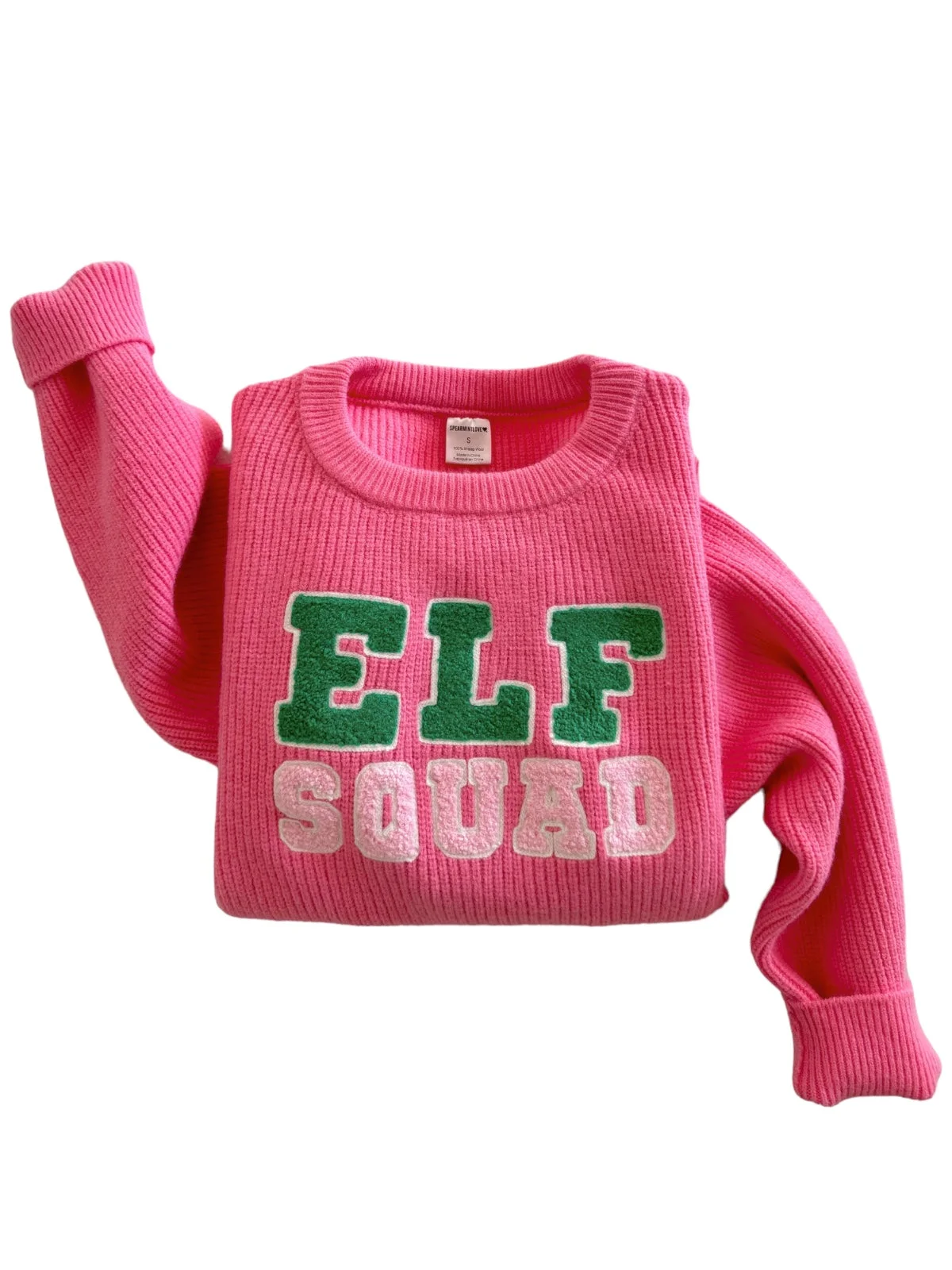 Women's Knit Sweater, Elf Squad Bubblegum - Borderfree
