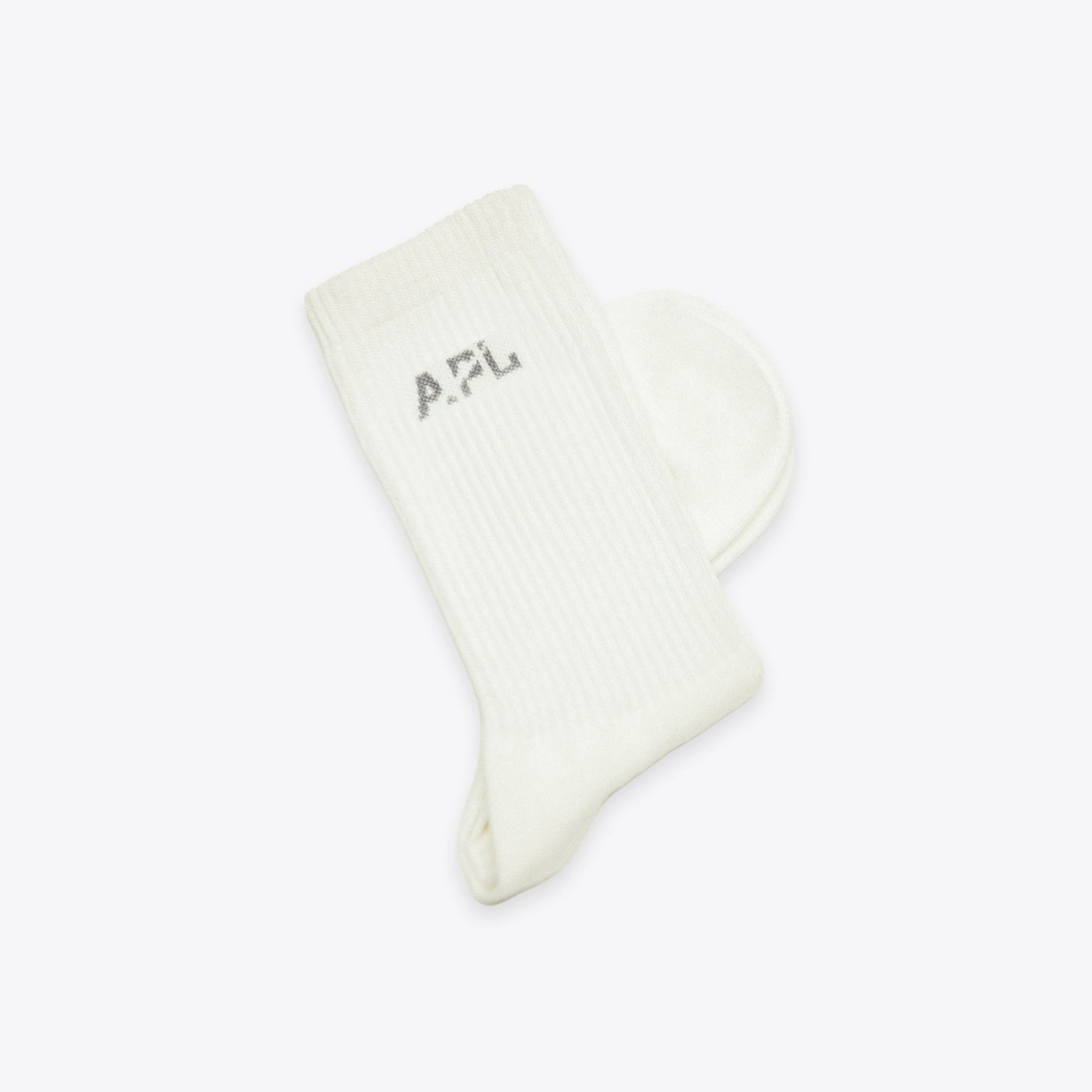 APL Lux Logo Socks Ivory / Cement - Borderfree
