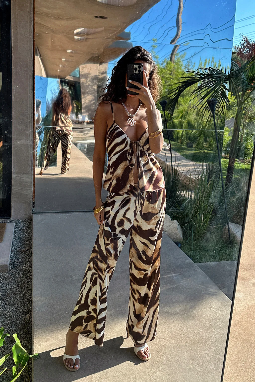 Kiki Mocha Zebra Tank - Borderfree