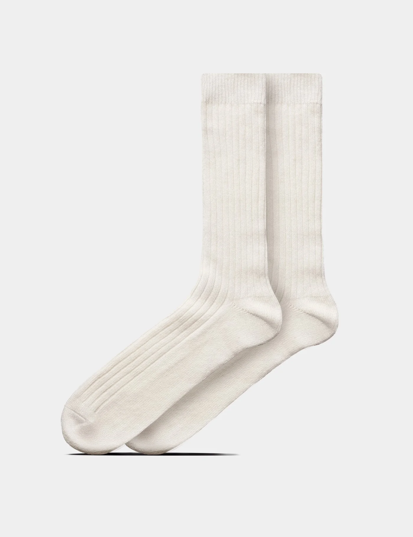 (Official) Hawes & Curtis Cream Ribbed 1913 Socks | Cashmere | Plain ...