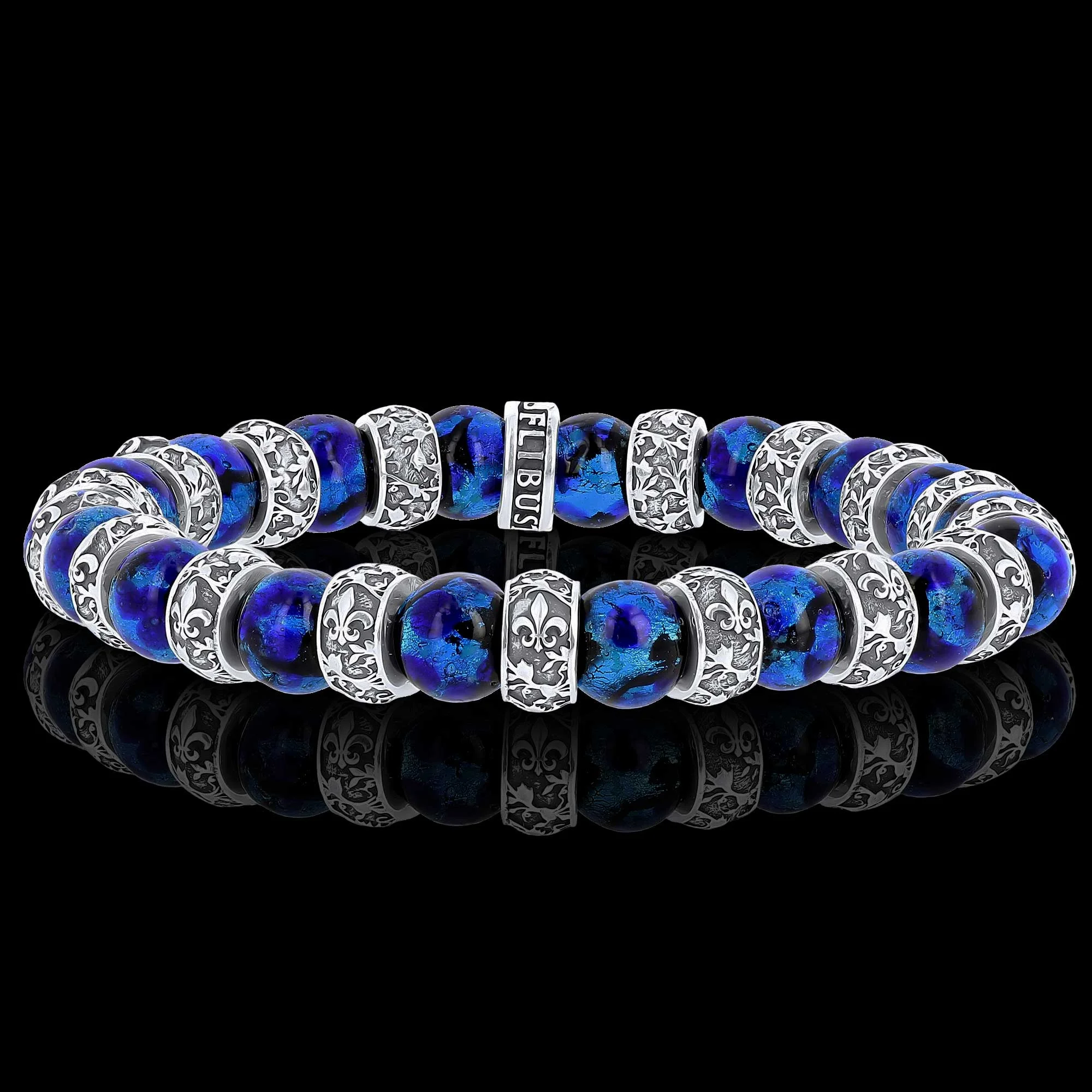 LaCourse | Bracelet en perles Hotaru© Bleues et argent | Flibustier ...